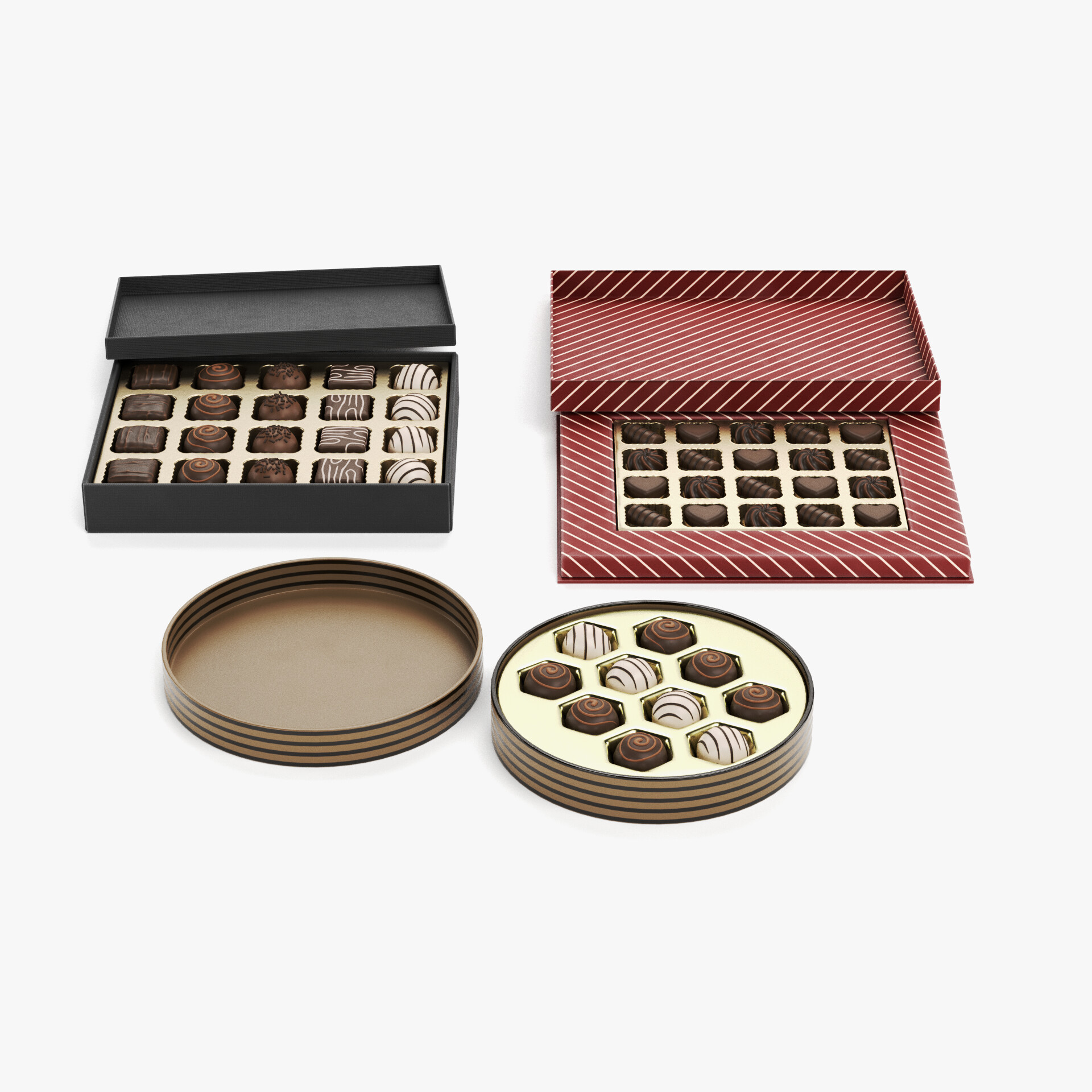 ArtStation - Collection of Exquisite 3D Chocolate Boxes