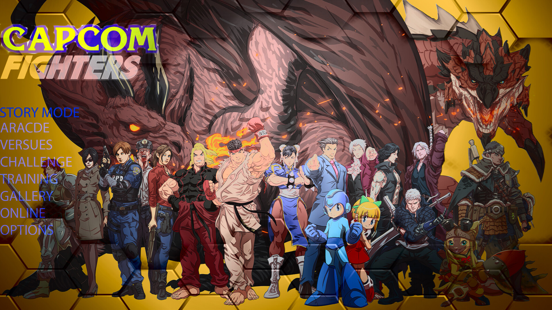 ArtStation - Fighting Game Main Menu UI