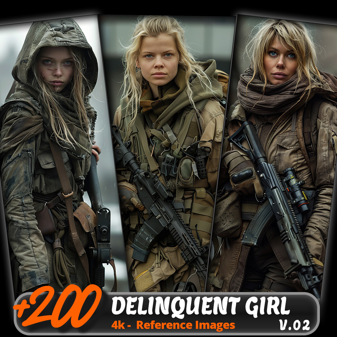 ArtStation - DELINQUENT GIRL VOL. 02/ 4K/ Reference Image