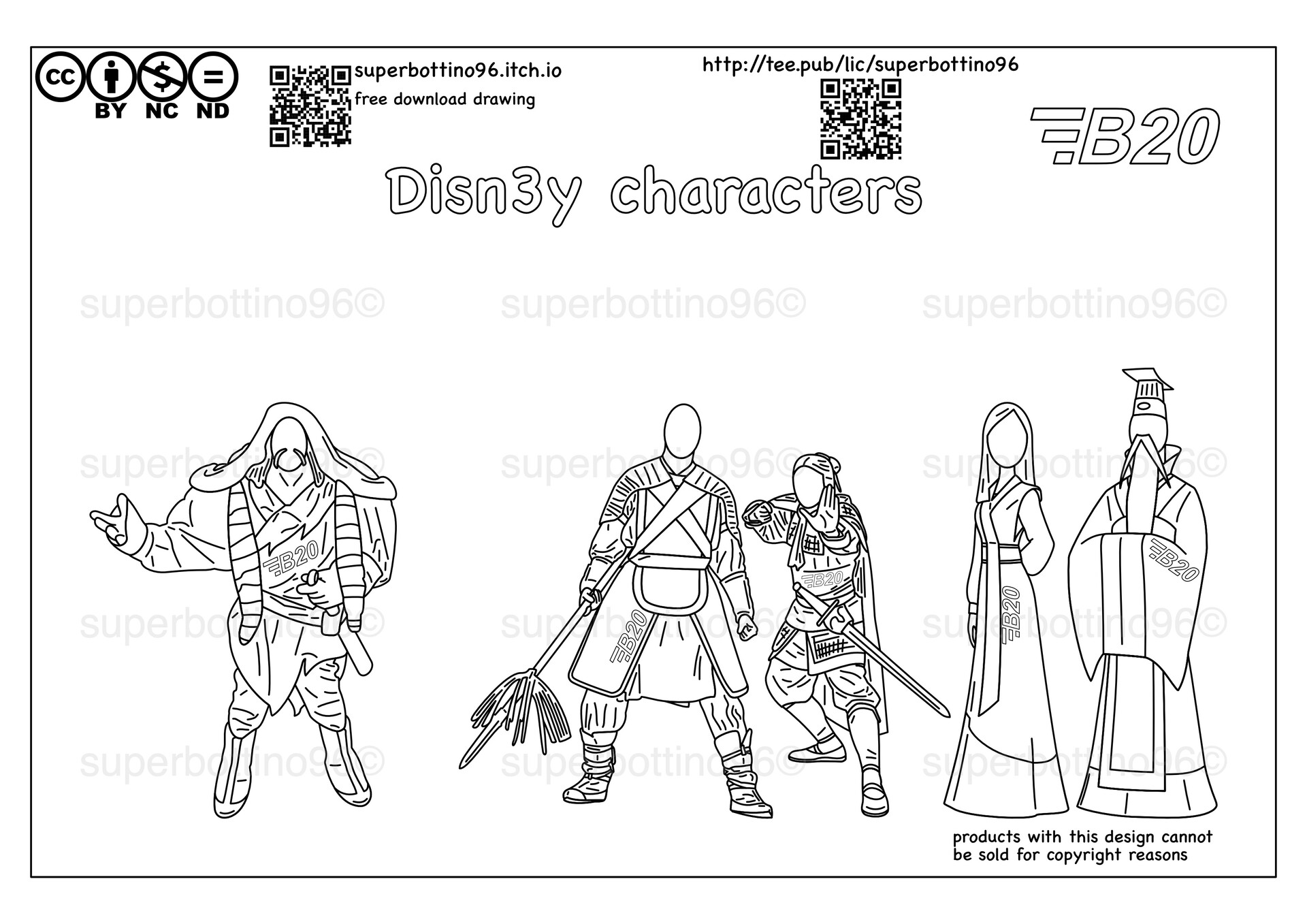mulan shan yu coloring pages
