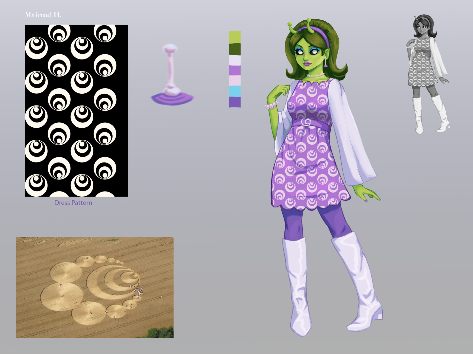 ArtStation - 60s Alien Girl Concept