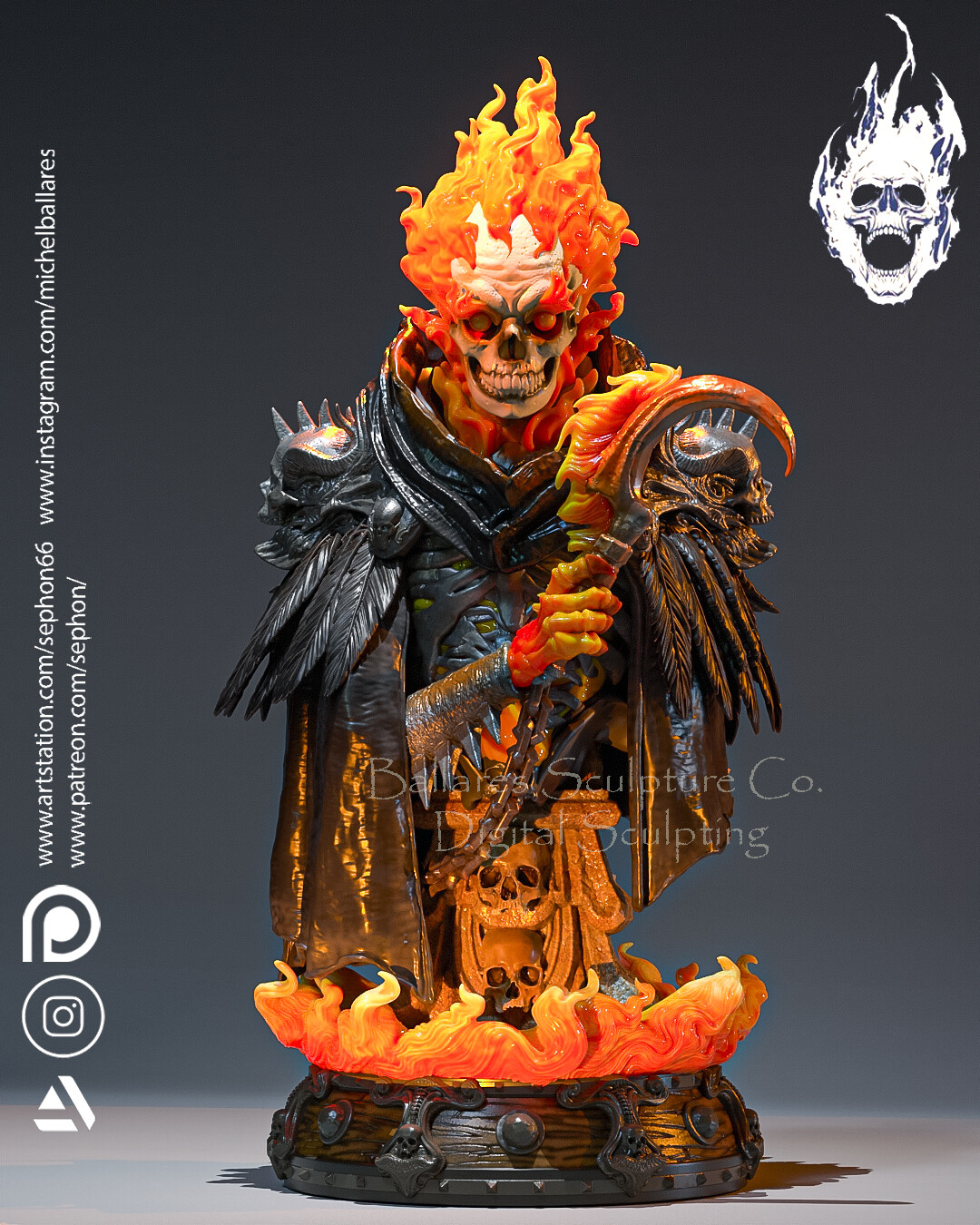 ArtStation - GHOST RIDER BUST BY CREATIVE GEEK MB