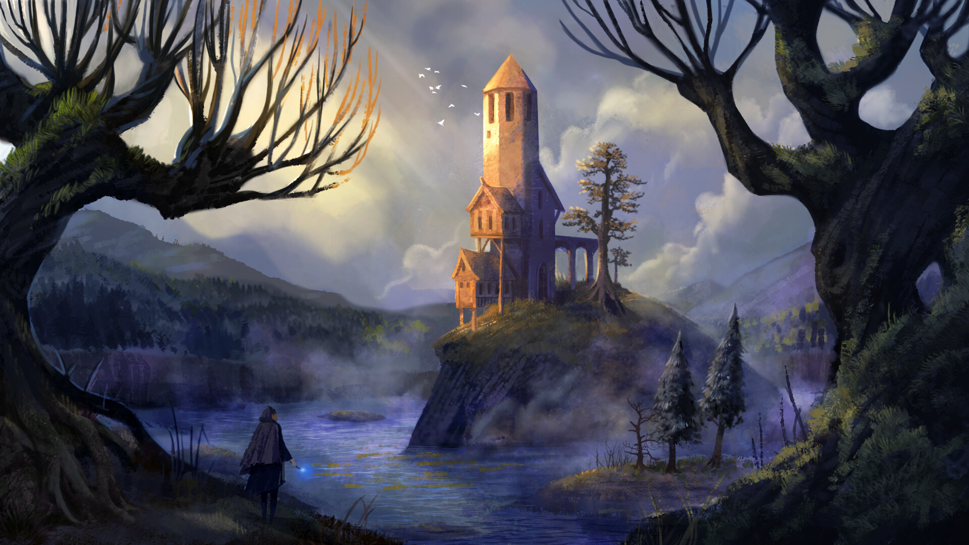 ArtStation - Isolated wizard's dwelling