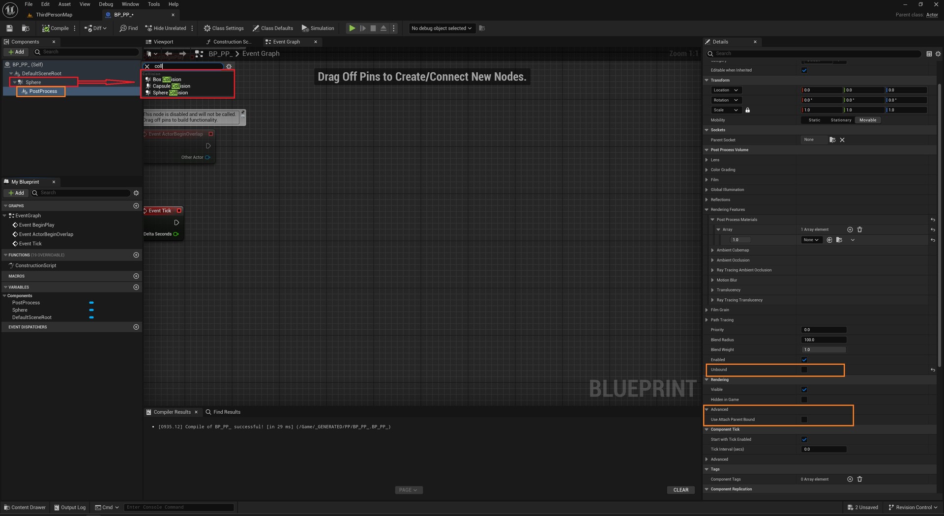 Damien Ramirez (CG) - How to UE: Post Process - Change Volume Shape