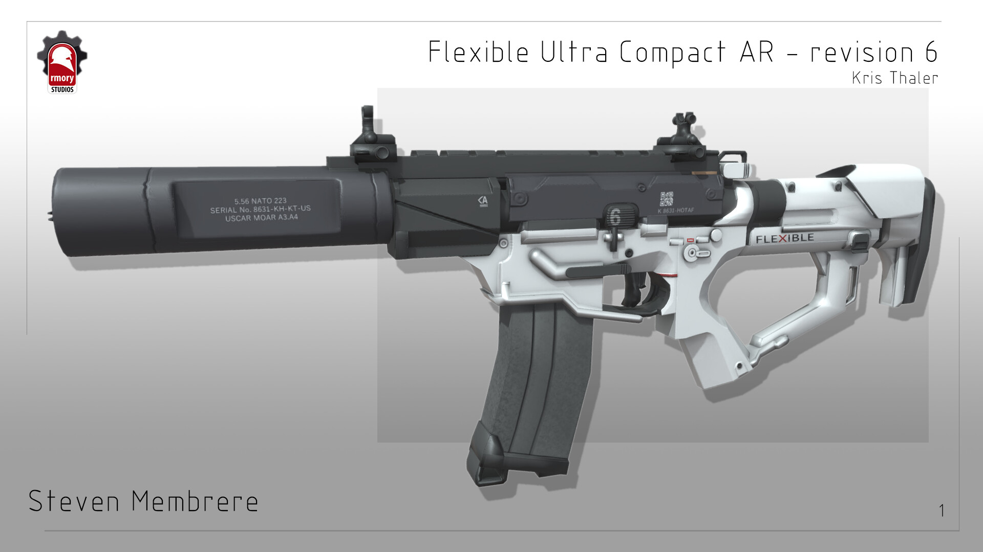 ArtStation - Low Poly Futuristic Gun (Original by Kris Thaler)