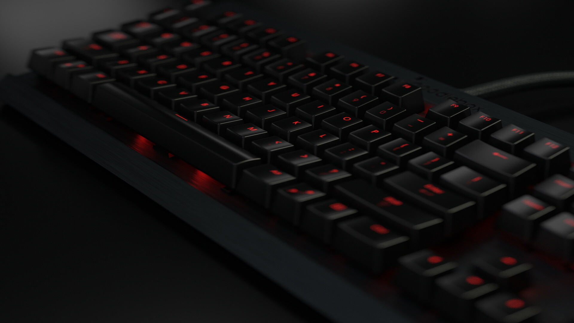 ArtStation - Red LED Backlit Mechanical Keyboard
