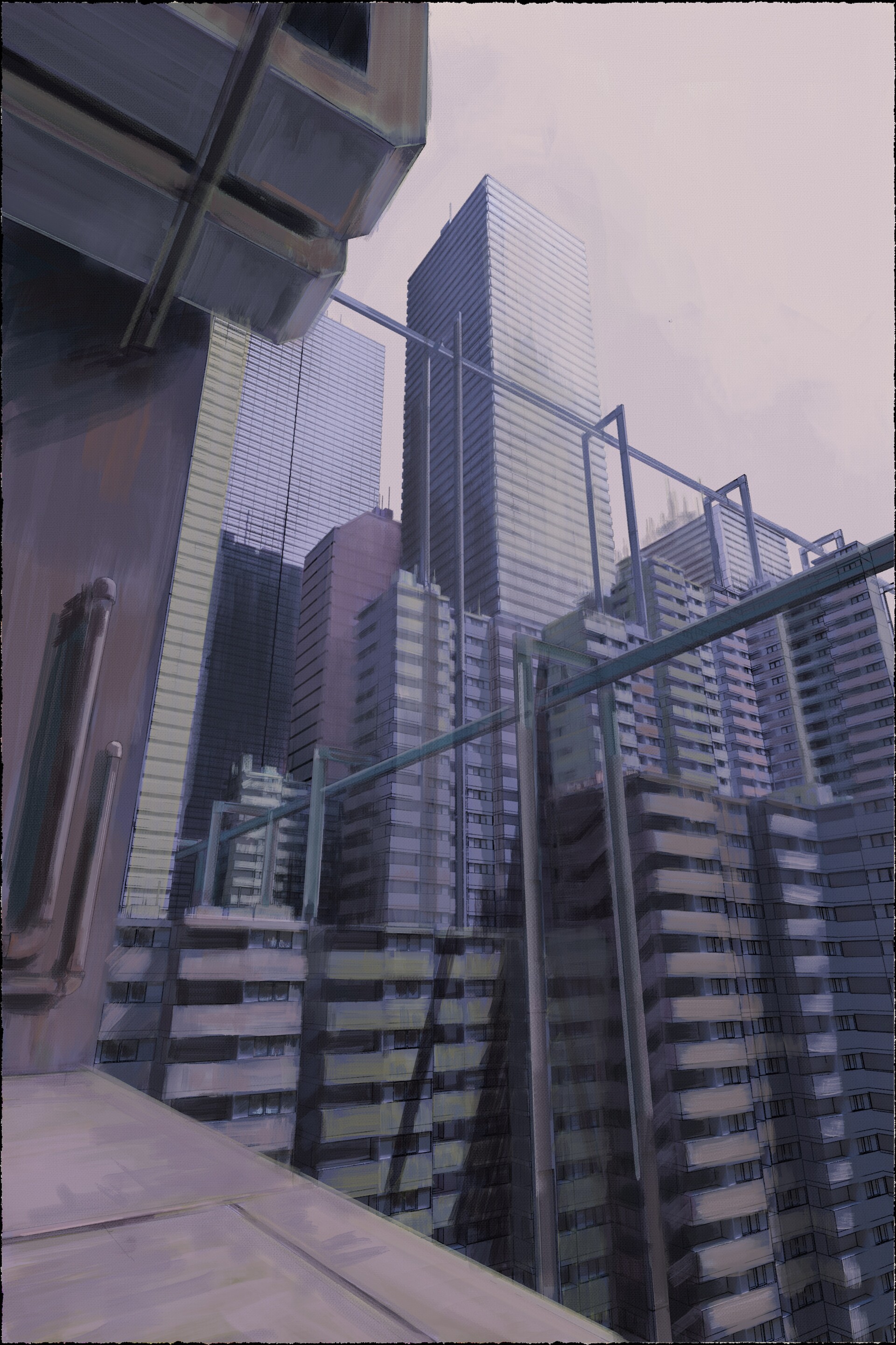 ArtStation - Ghost in the shell like city