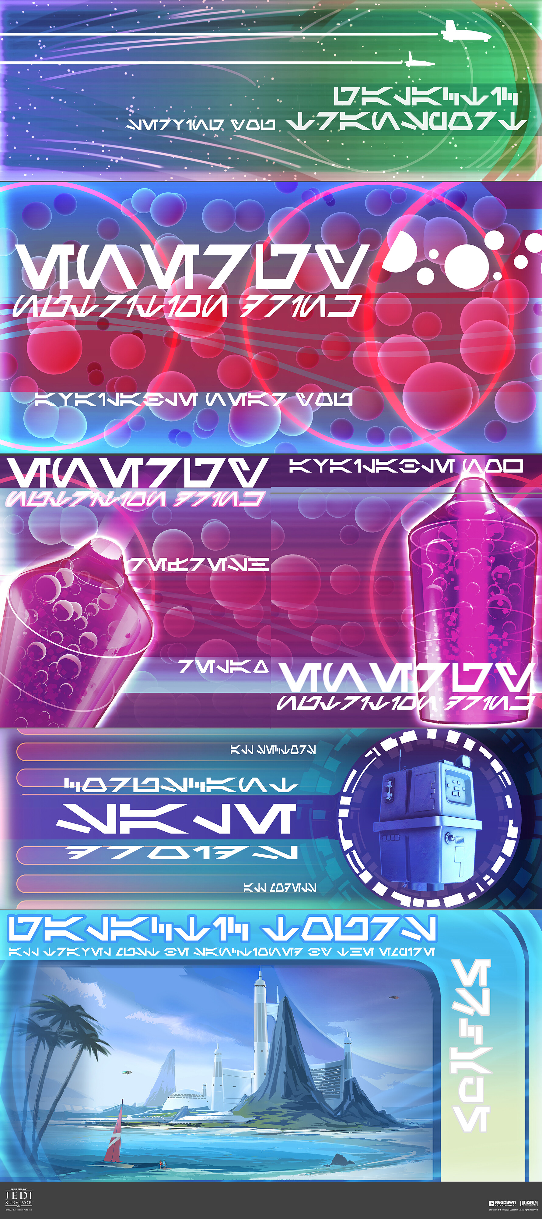 Christian A Piccolo Concept Art - Star Wars-Jedi Survivor-Coruscant Signage