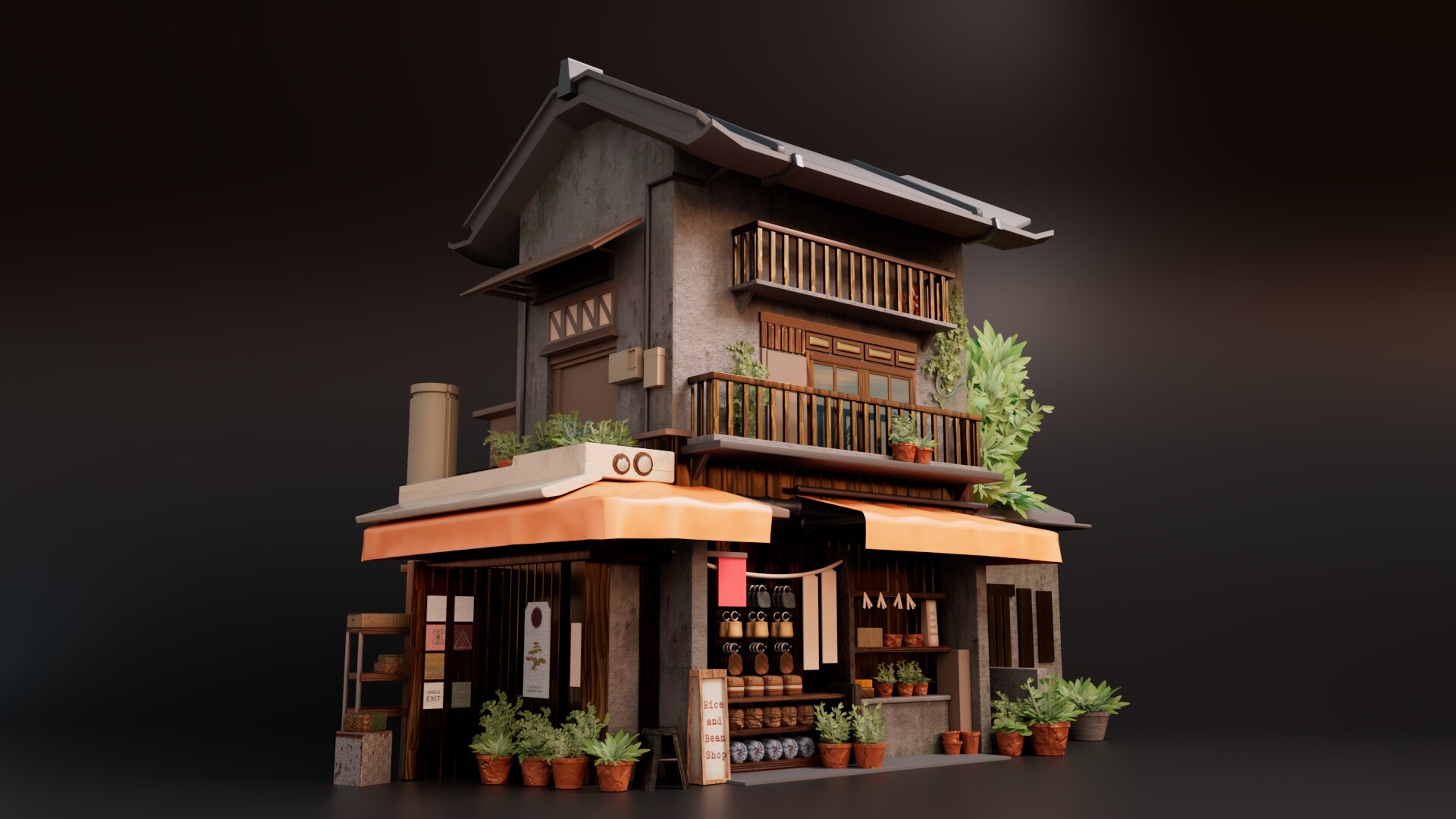 ArtStation - 3D Bean Shop - Hard Surface Model