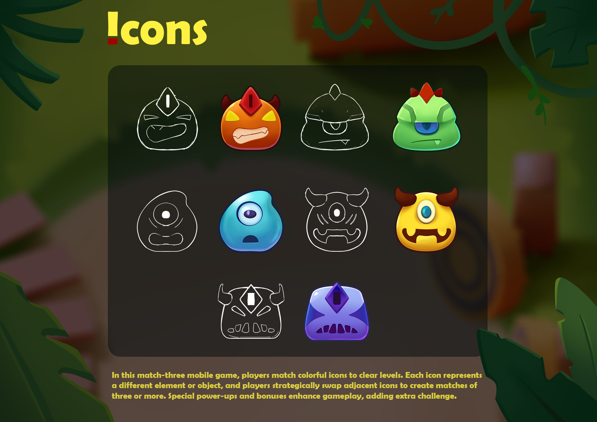 ArtStation - Icons for match 3 game