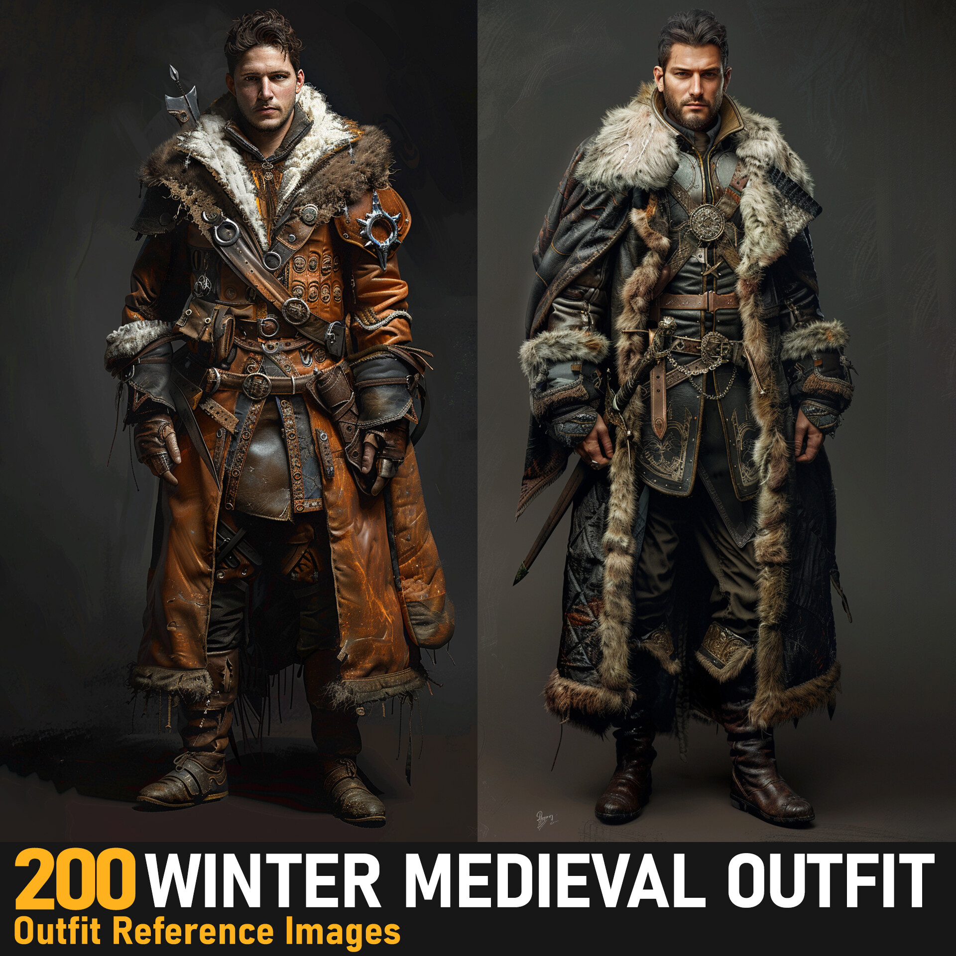 ArtStation - Winter Medieval Outfit|4K Reference Images