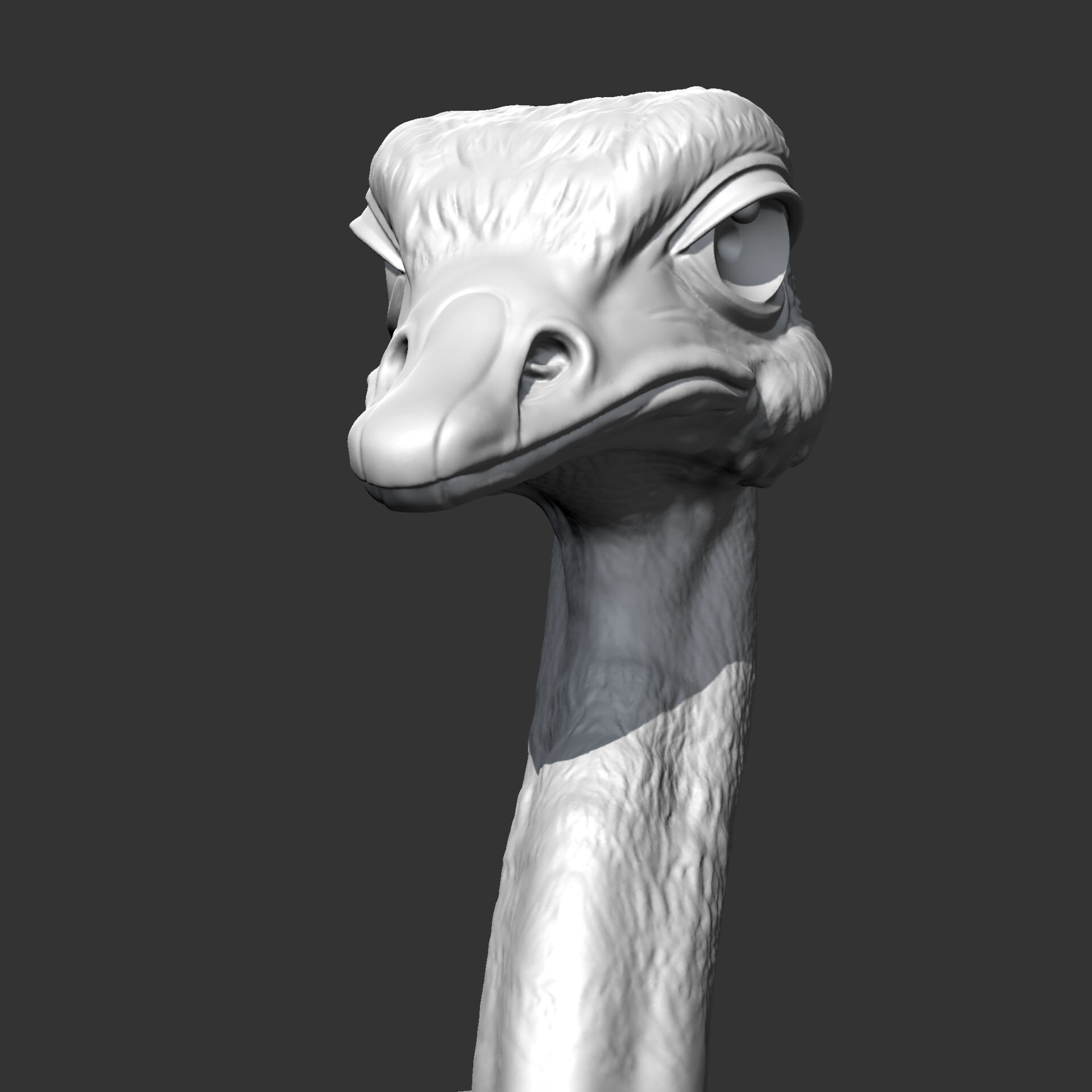 ArtStation - Ostrich Head AM31 3D print model