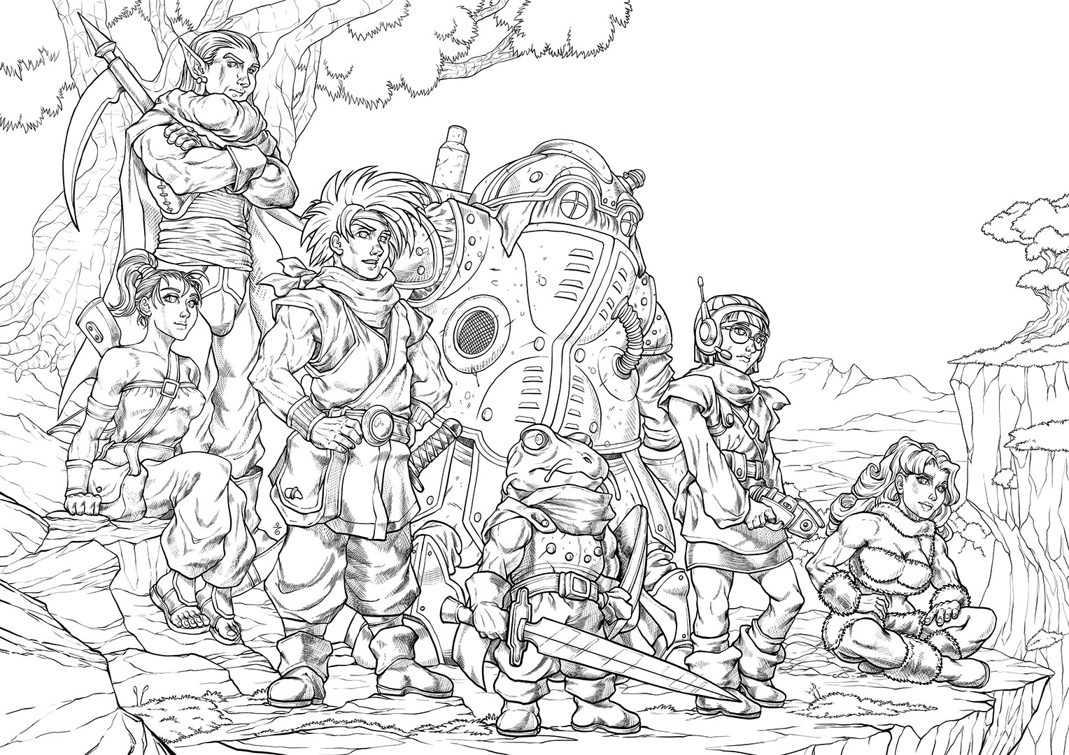 chrono silver coloring pages