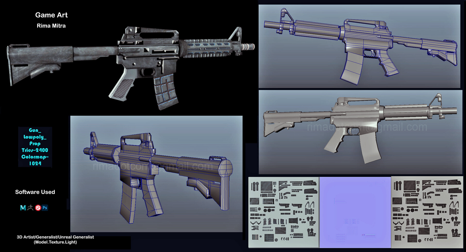 ArtStation - Low Poly Gun Prop