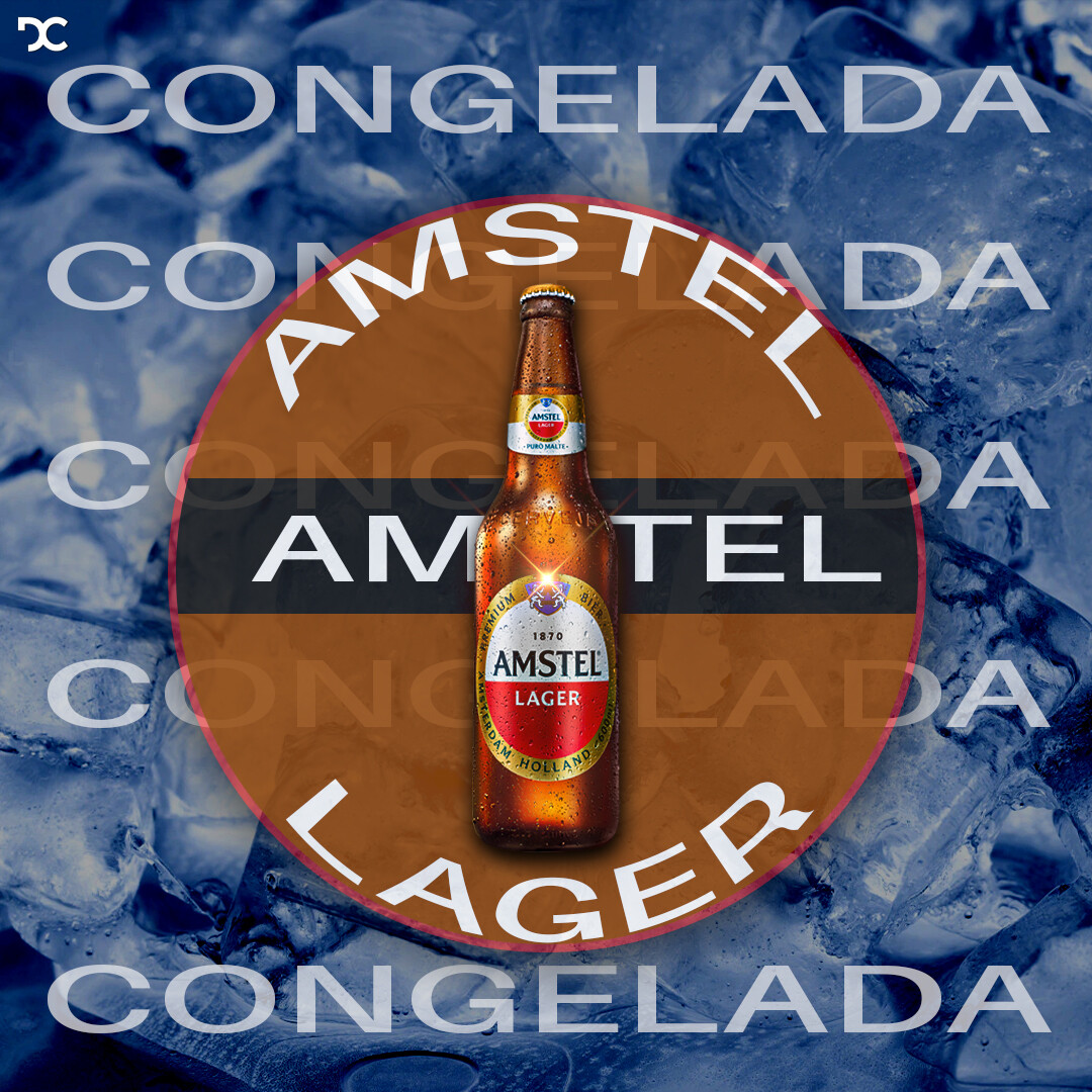 ArtStation - flyer publicitario cerveza amstel