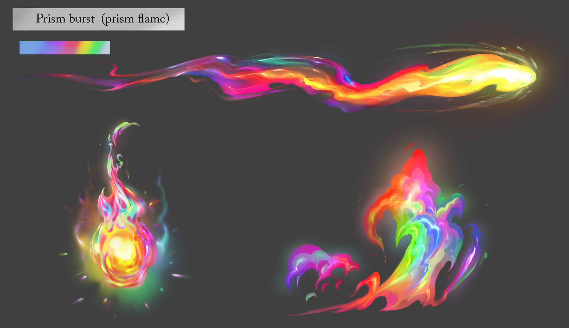 ArtStation - 2d VF (prism blast or prism flame)