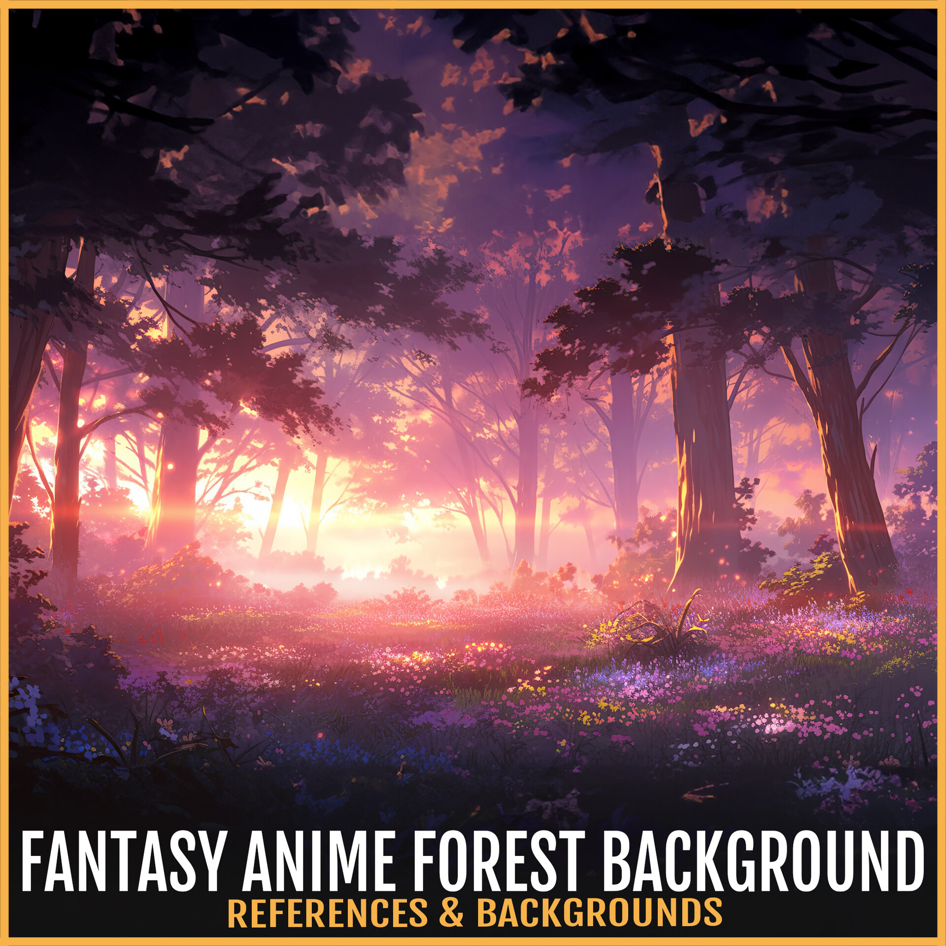ArtStation - 505 Fantasy Anime Forest Background