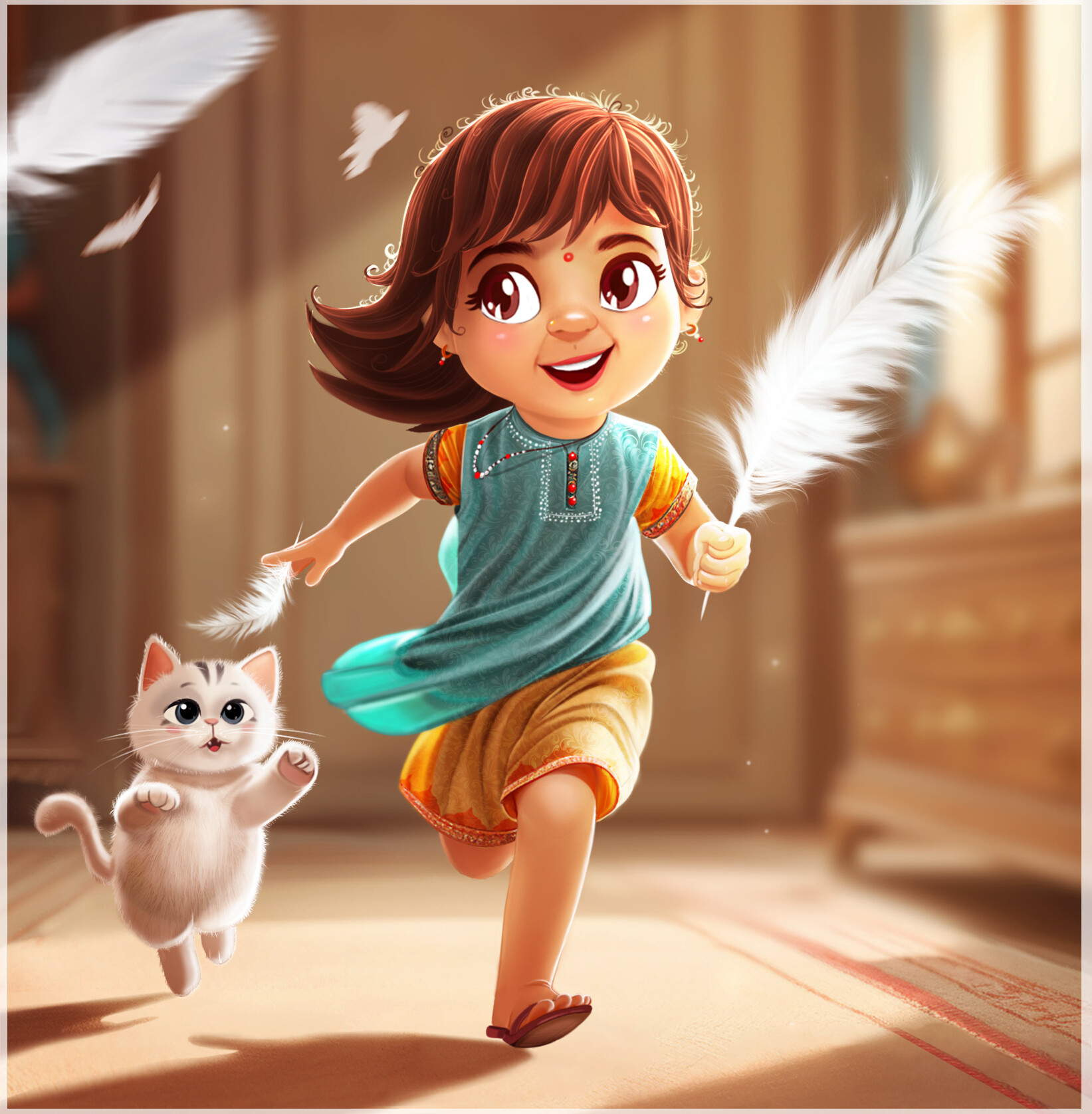 ArtStation - Girl & kitty