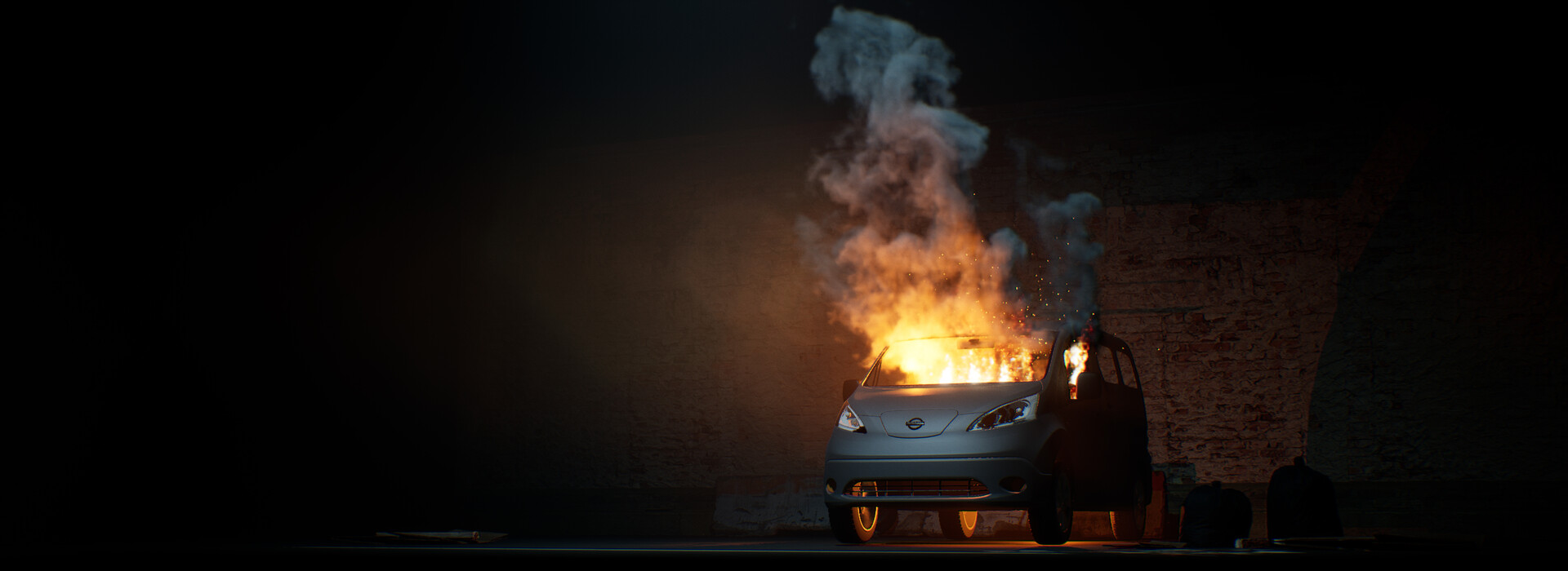 ArtStation - Niagara Particle System - Car Fire