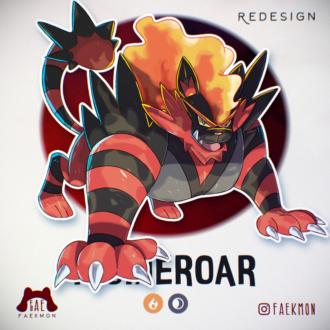 ArtStation - Incineroar Redesign by Faekmon/Bae Fakemon