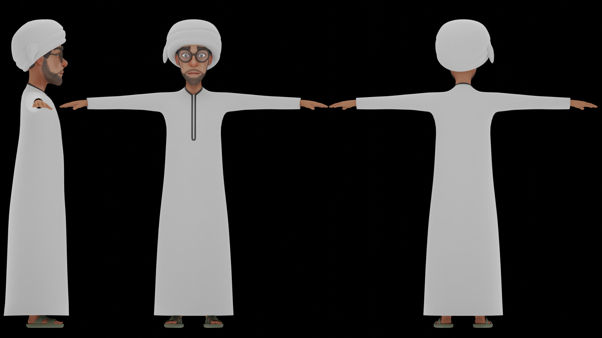 ArtStation - Arabic Traditional Outfit Character 3D Model