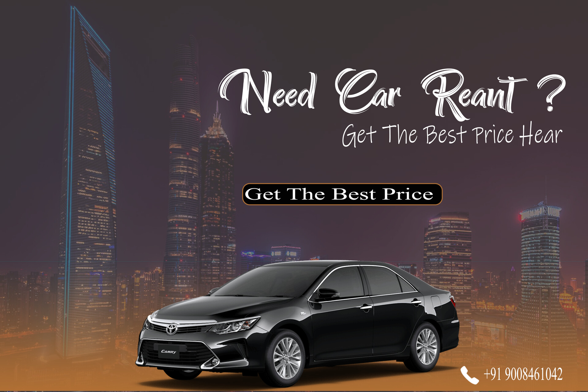 ArtStation - CAR RENT advertisement poster design