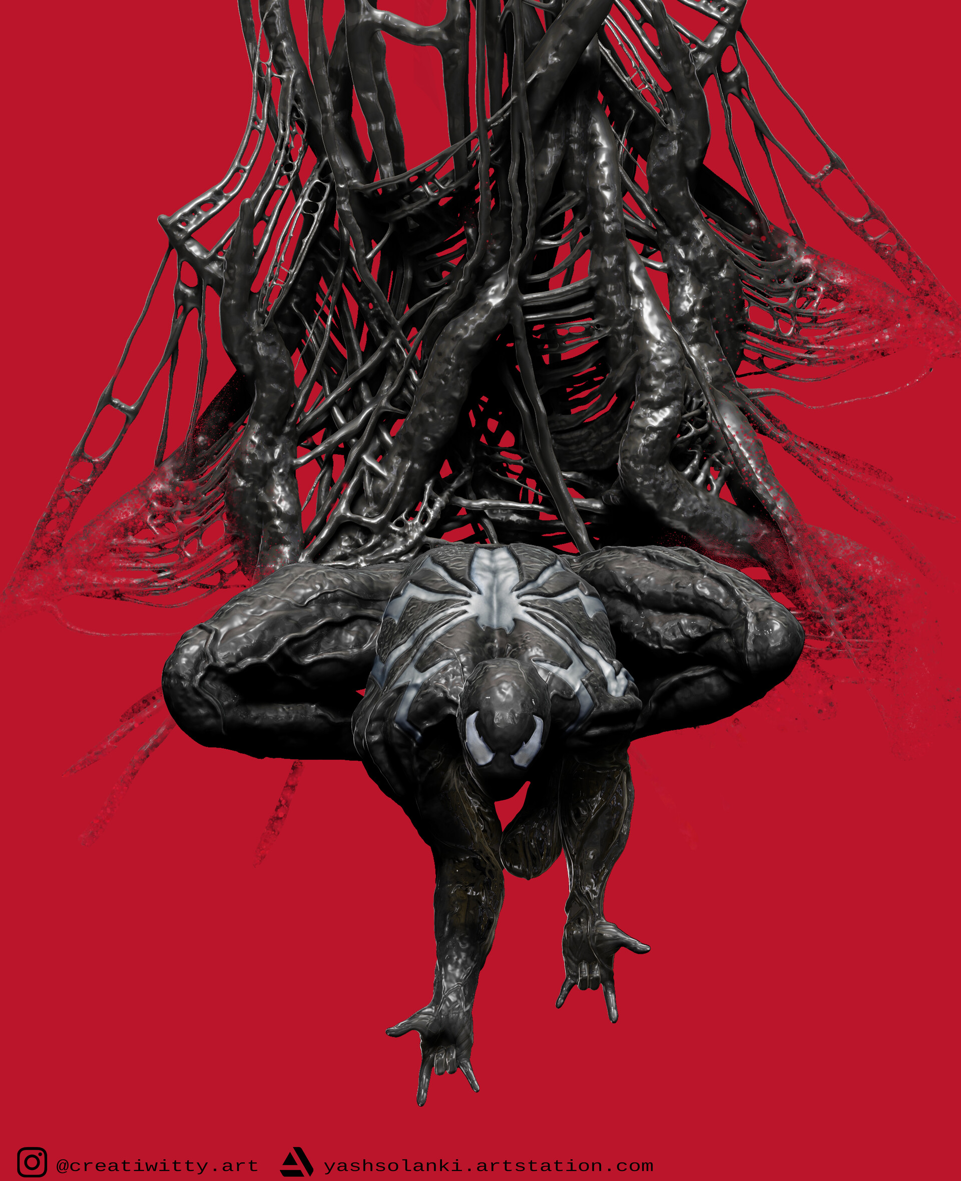 Yash Solanki - SPIDER-MAN 2 FANART SYMBIOTE SUIT