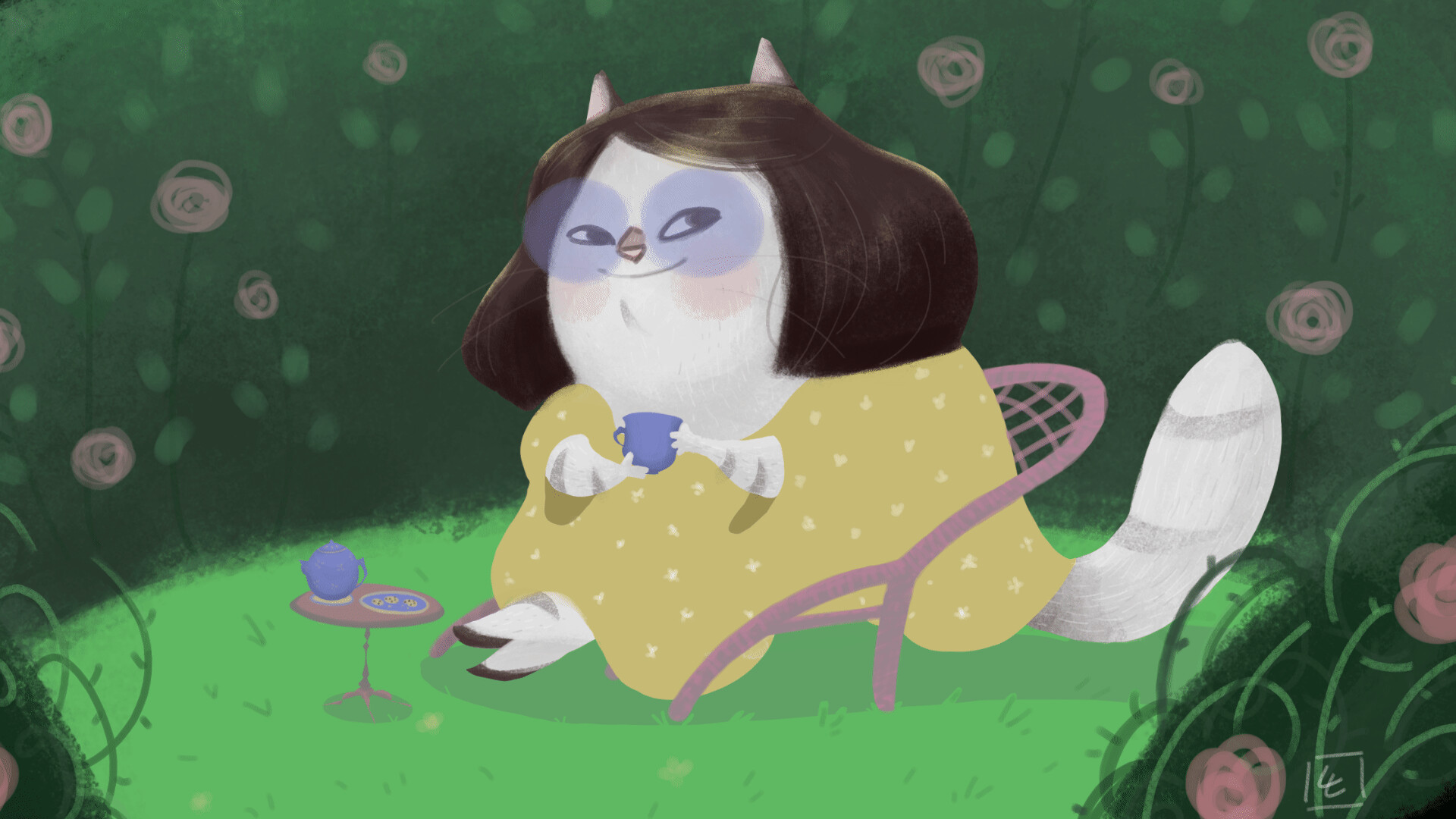 ArtStation - Cat lady- gif