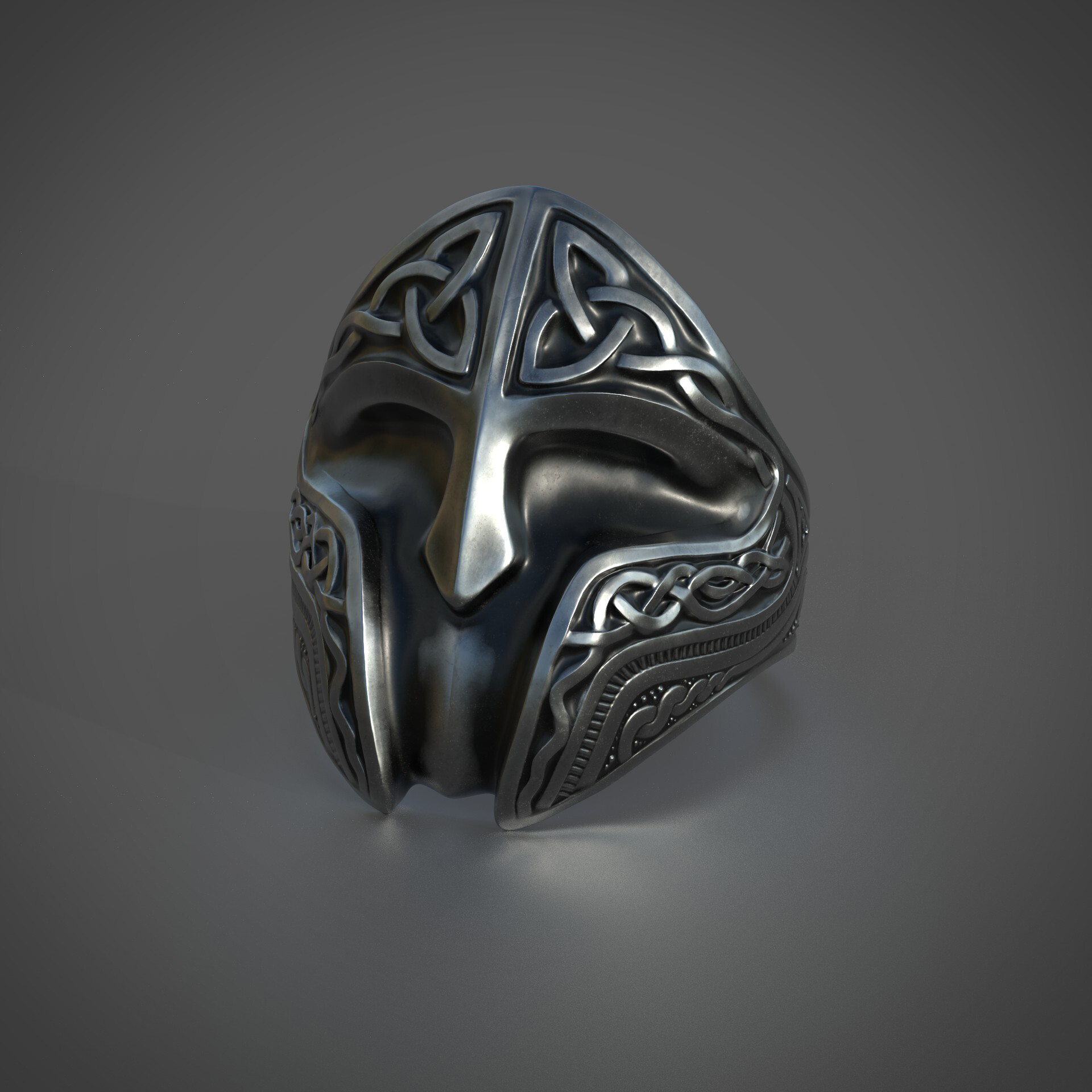 ArtStation - Spartan Ornament Mask Ring