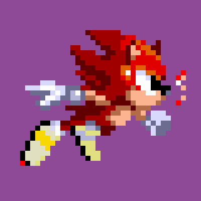 sonic running animation pixel