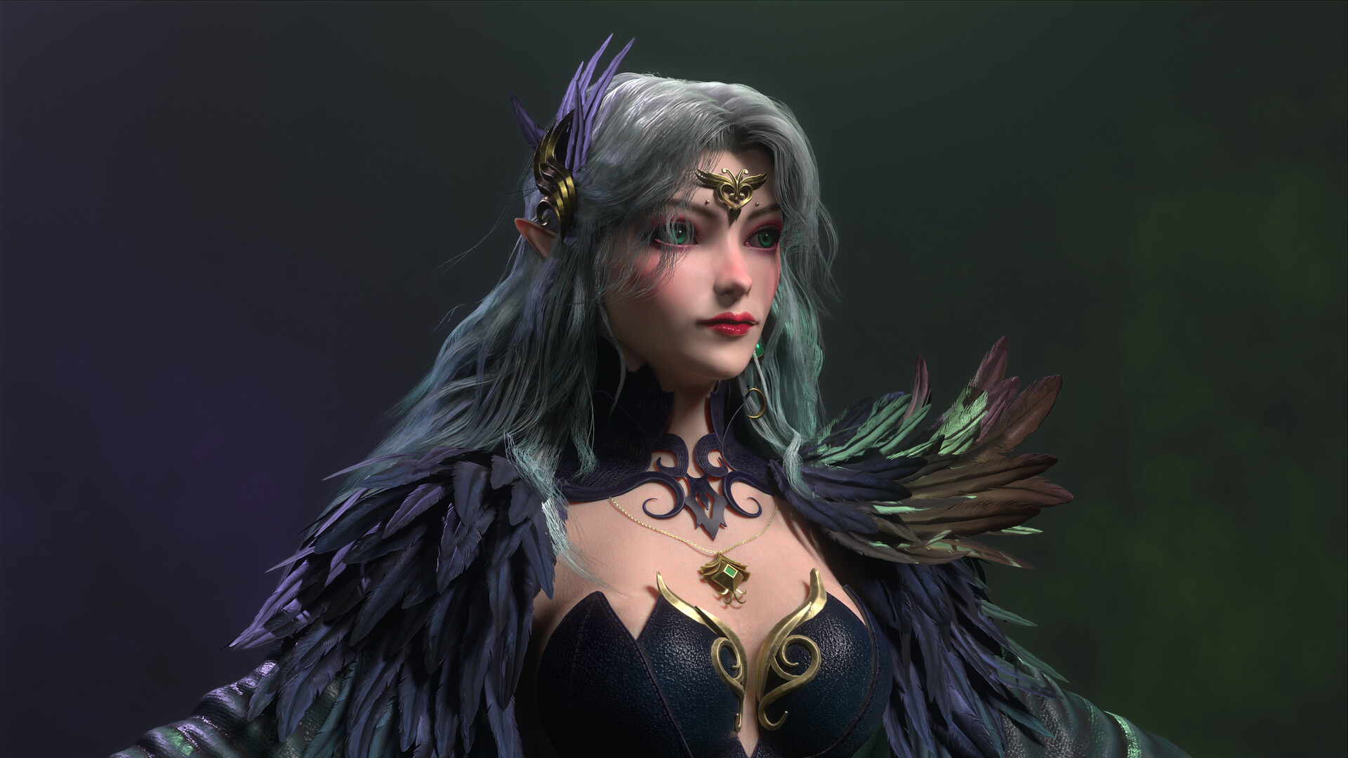 ArtStation - CROW WITCH 3D MODEL