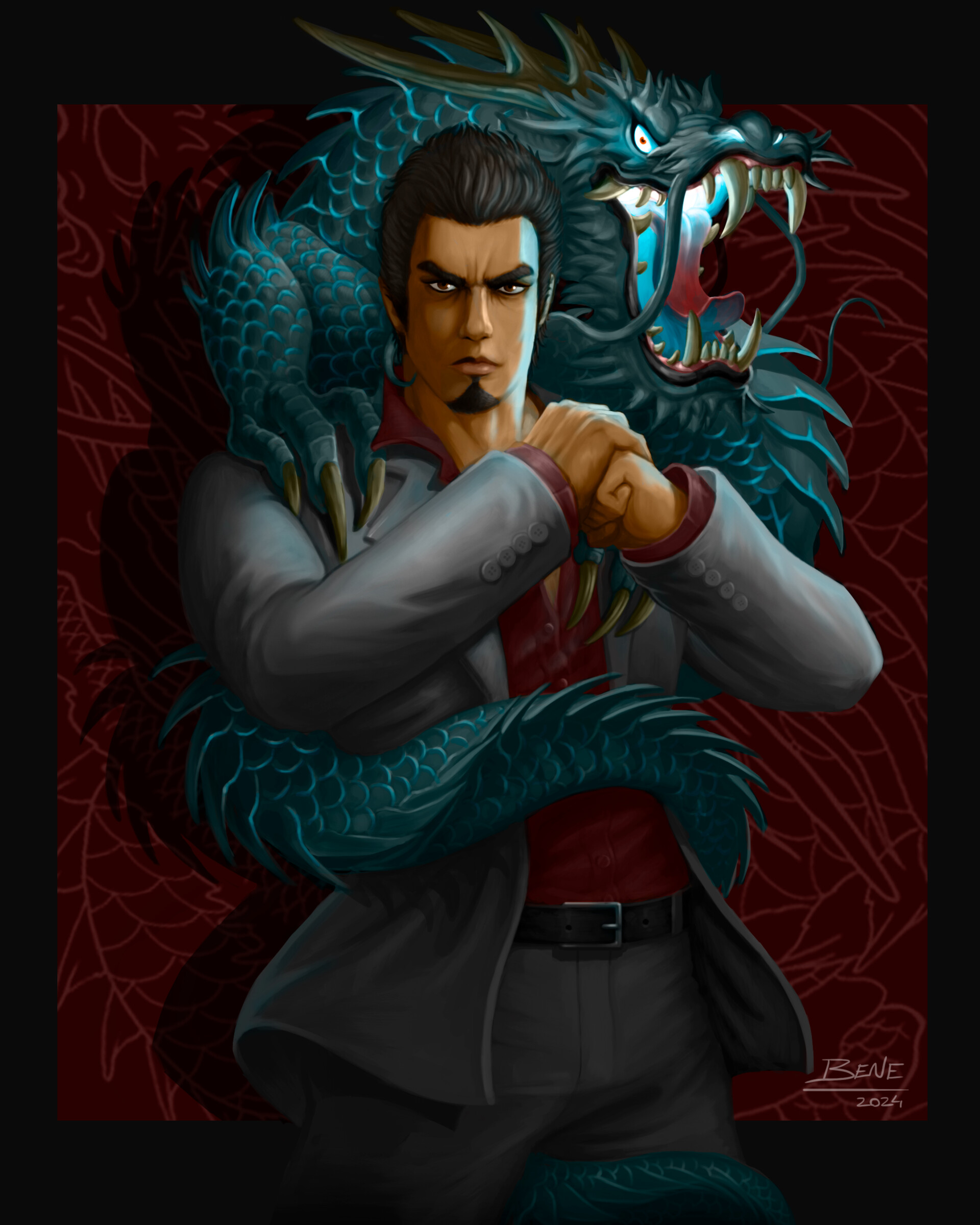 ArtStation - The Dragon Of Dojima - Like a Dragon FANART
