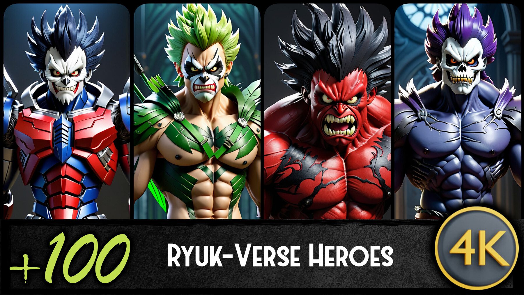 ArtStation - 100 Ryuk-Verse Heroes | Full Body | 4K