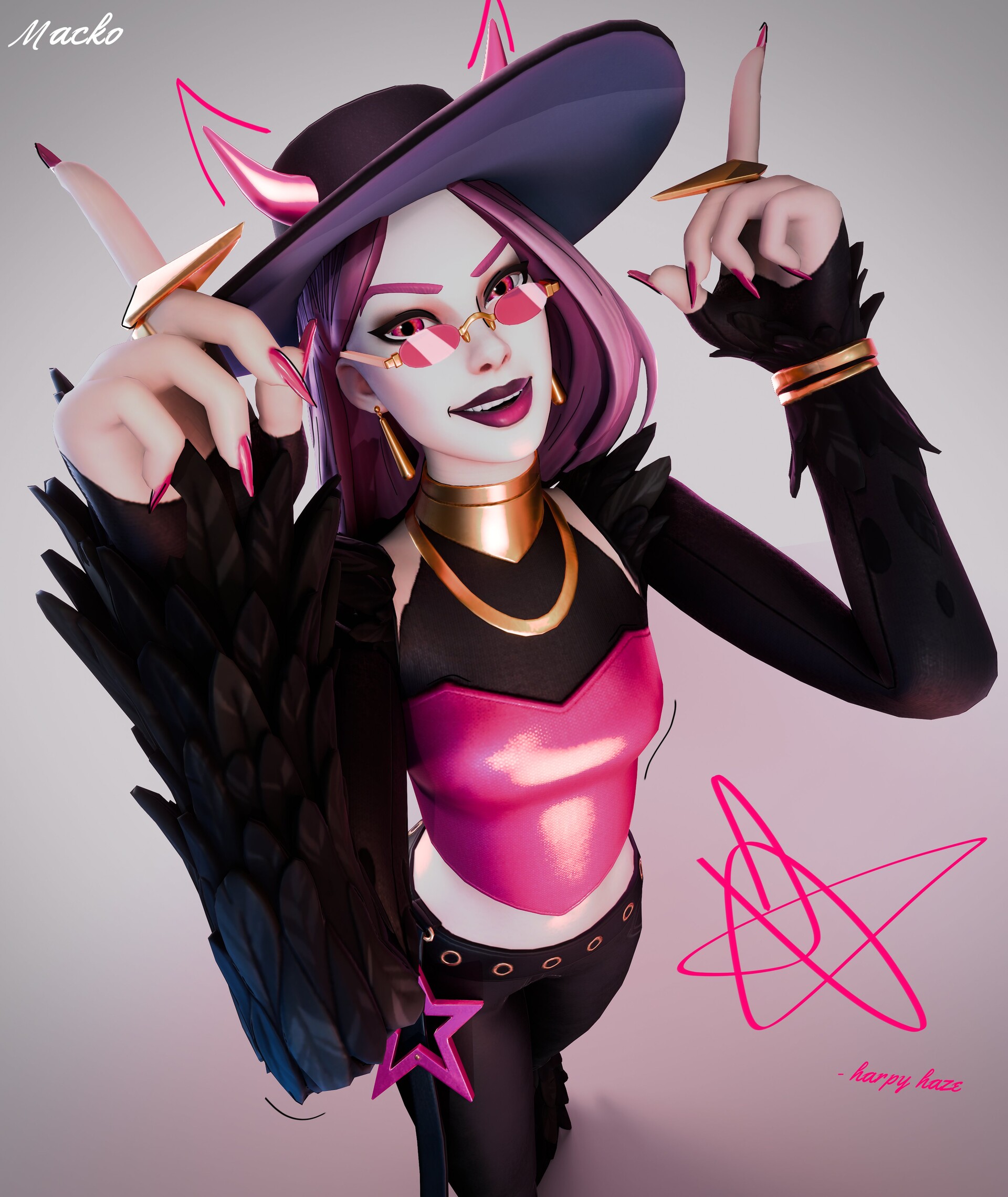 ArtStation - Harpy Haze, a dark star on the rise 🤍🤘