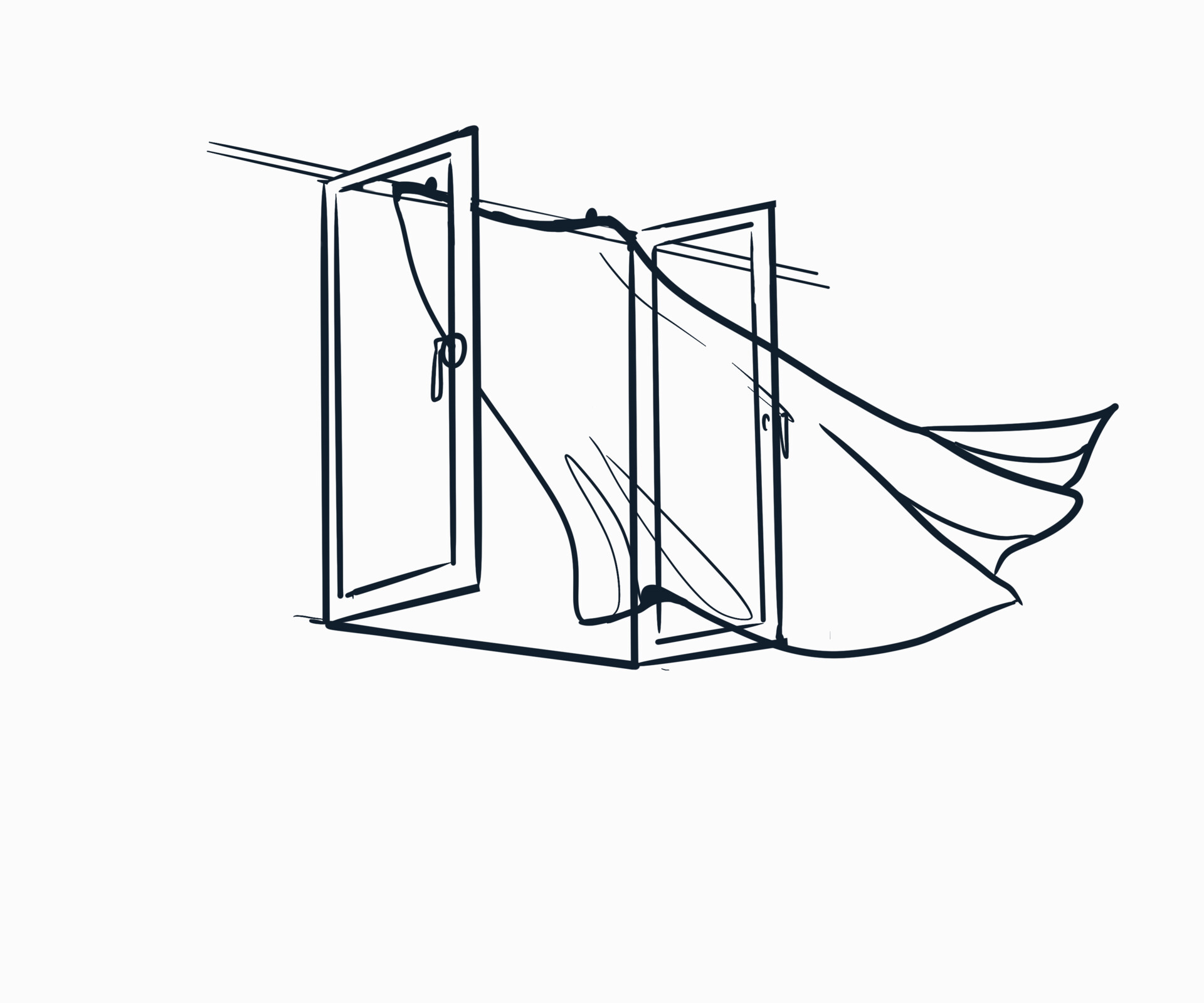 ArtStation - curtain animation sketch