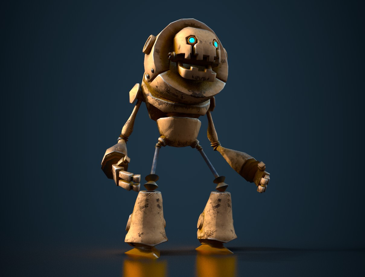 ArtStation - Speed Modelling Challenge Day 1: Robot (Time taken 1:30 hour for modeling)