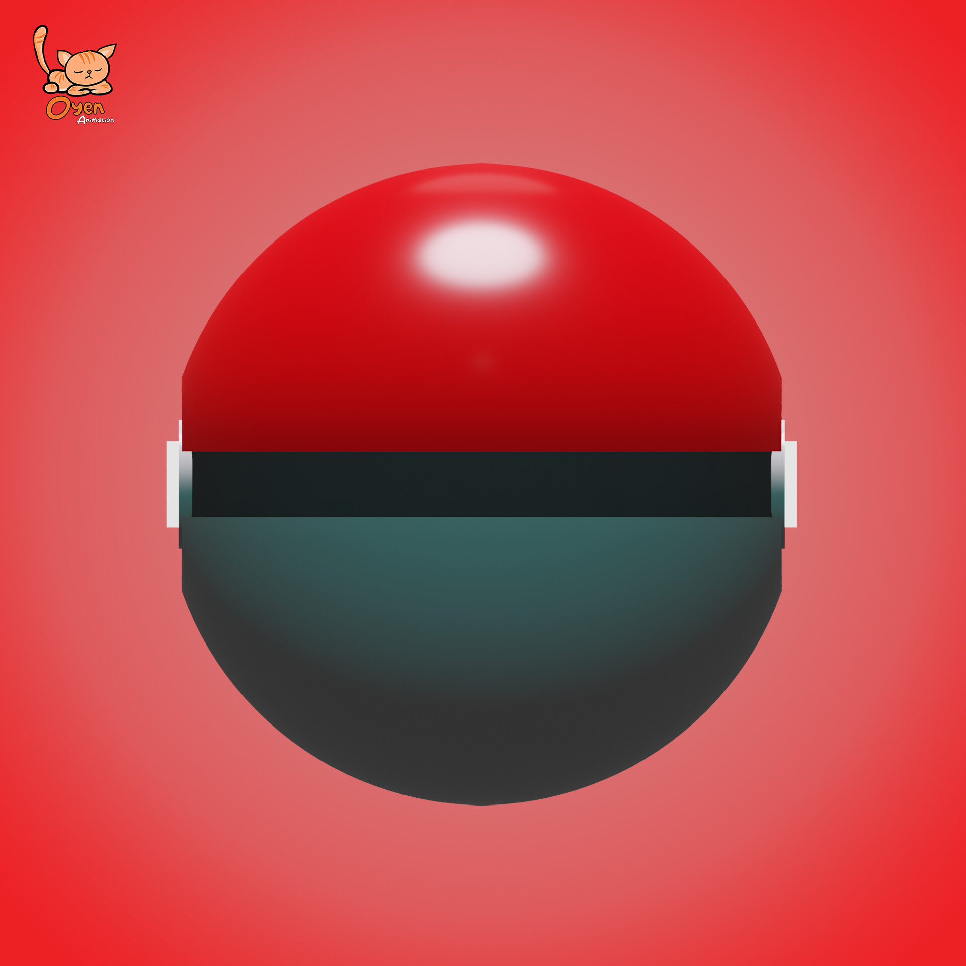 Riswan zamil - Pokeball Pokemon Complete with inside 3D design