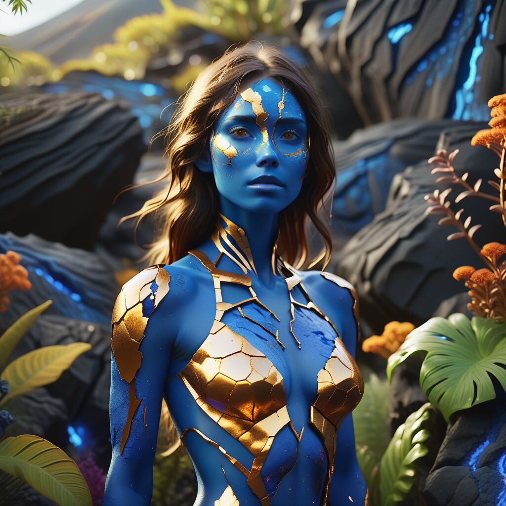 ArtStation - female in a tropical environment on a distant planet