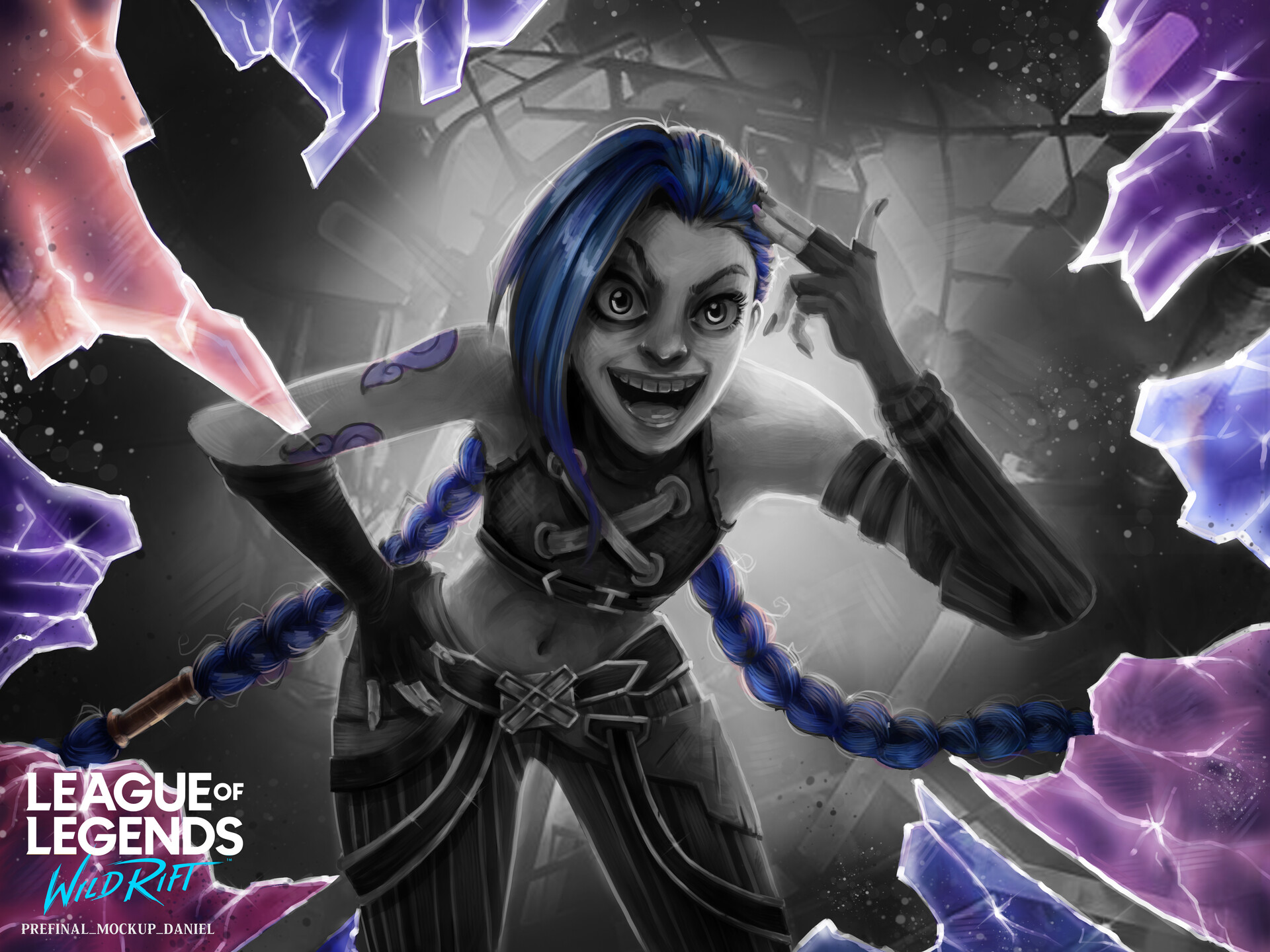 Aeby Daniel - Splash Art: Jinx League of Legends