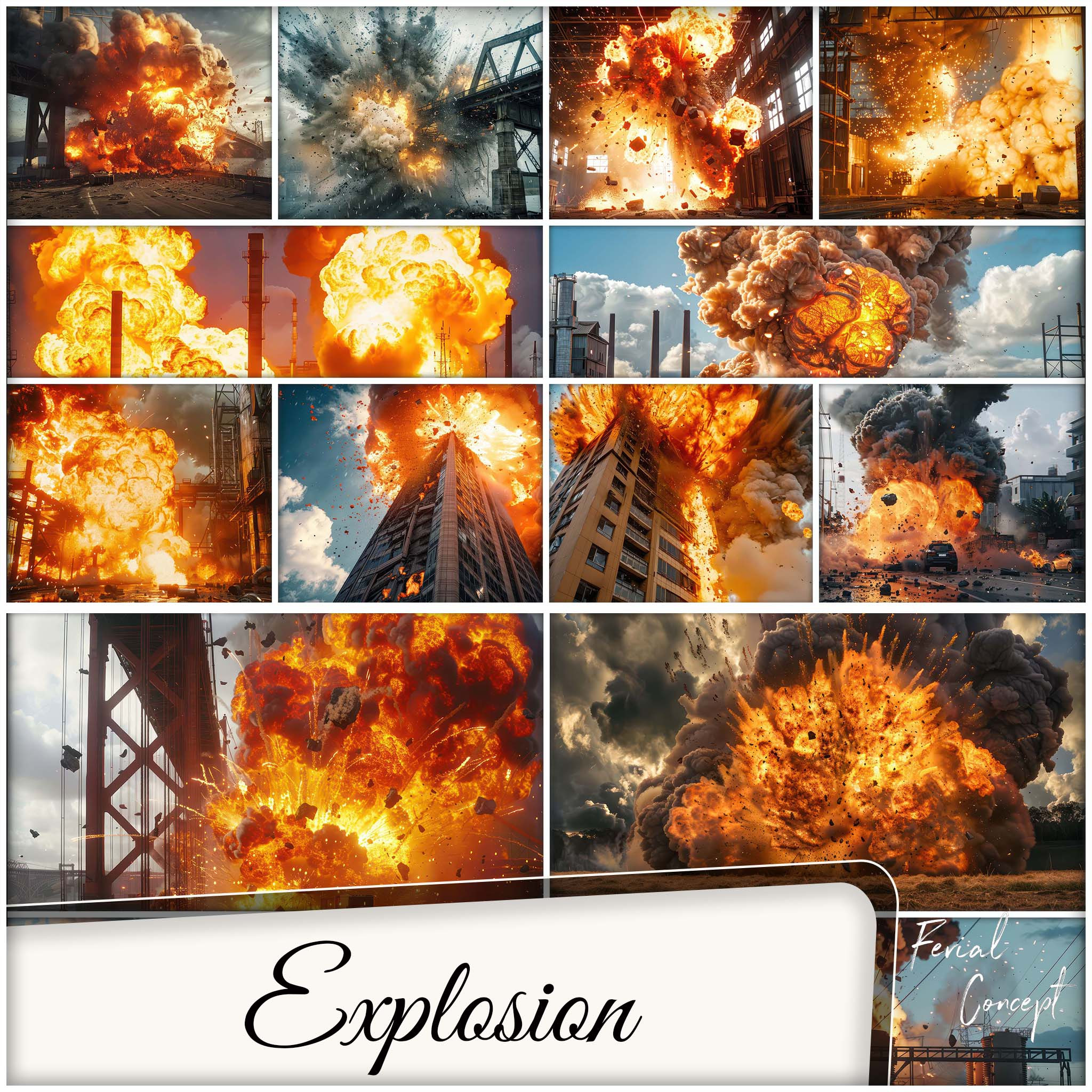 explosion art reference