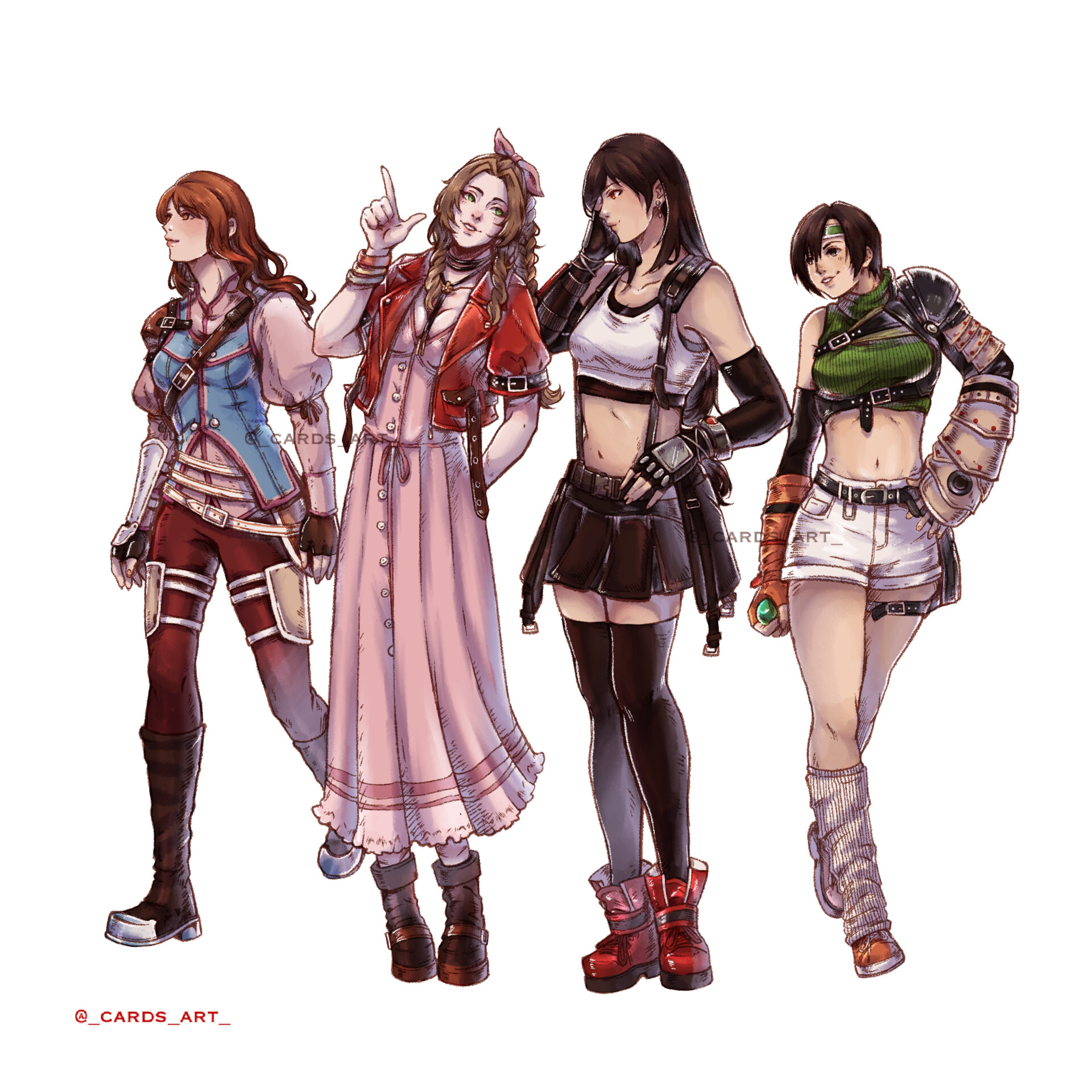 ArtStation - Rebirth Girls, Final Fantasy 7 - Fanart