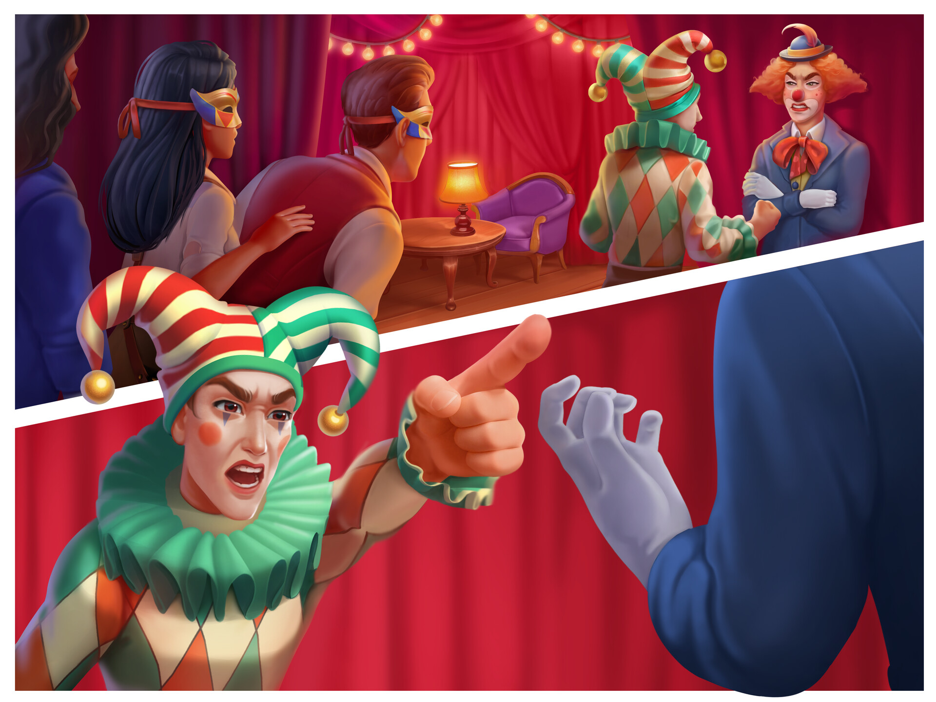 ArtStation - situation at the circus (comics for Klondike №1)