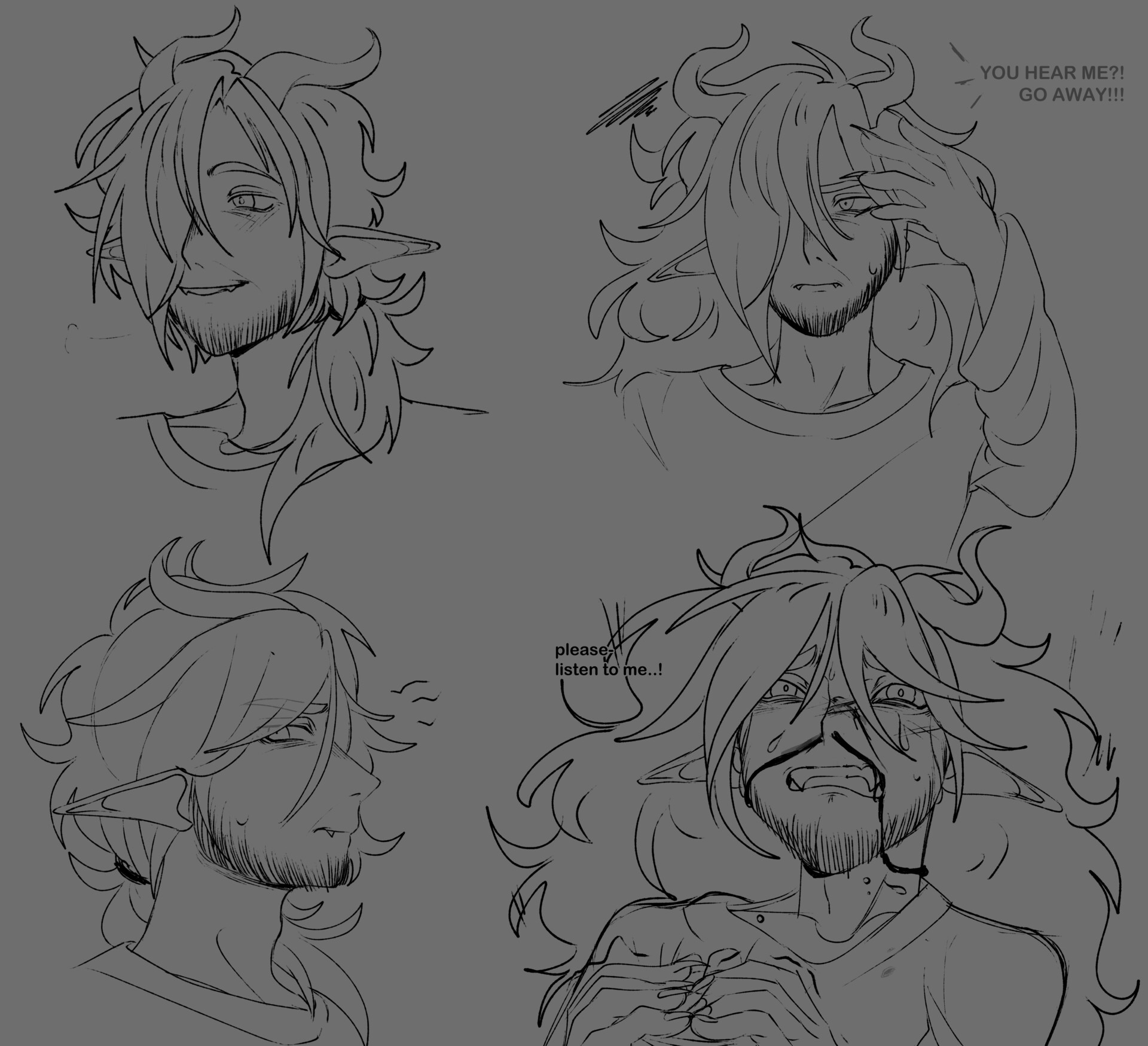 ArtStation - facial expressions test ft. Dave & Gus