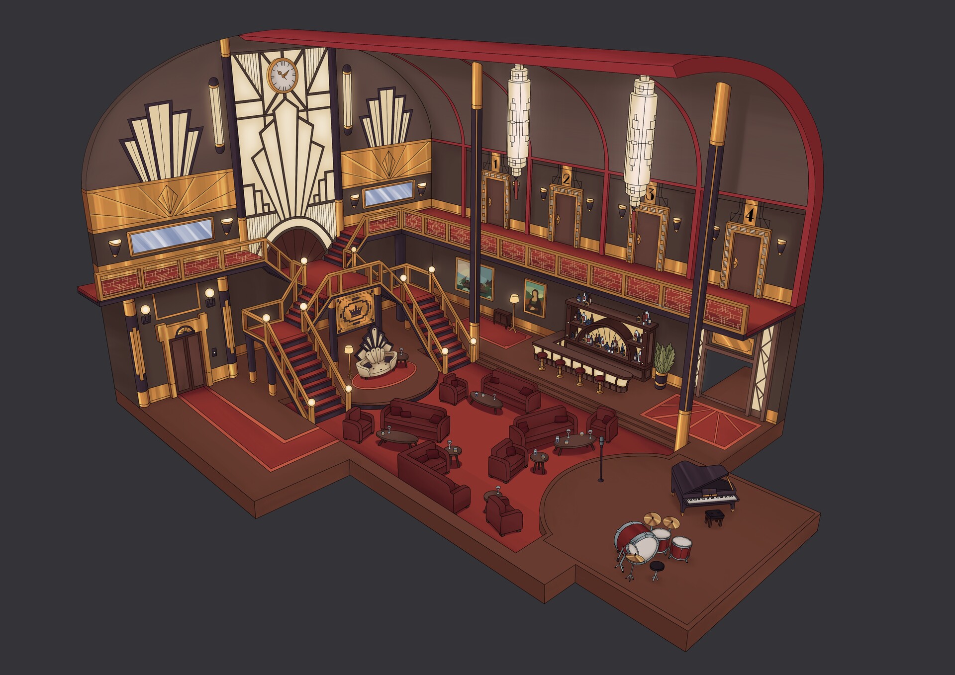 ArtStation - Art Deco Layout