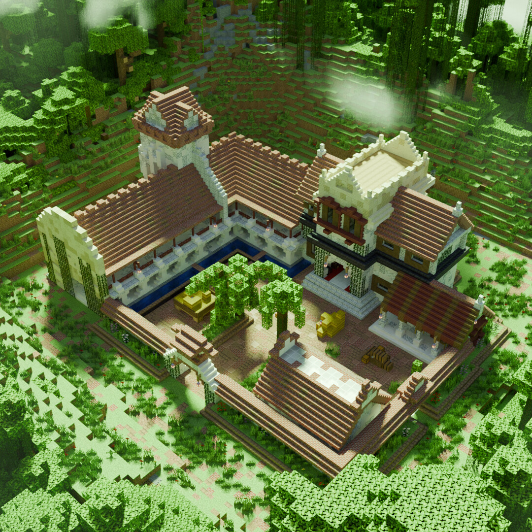 ArtStation - Hacienda in minecraft