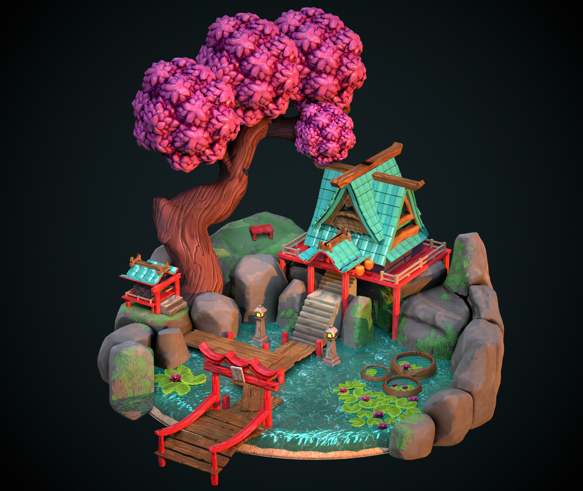 ArtStation - Stylized Diorama