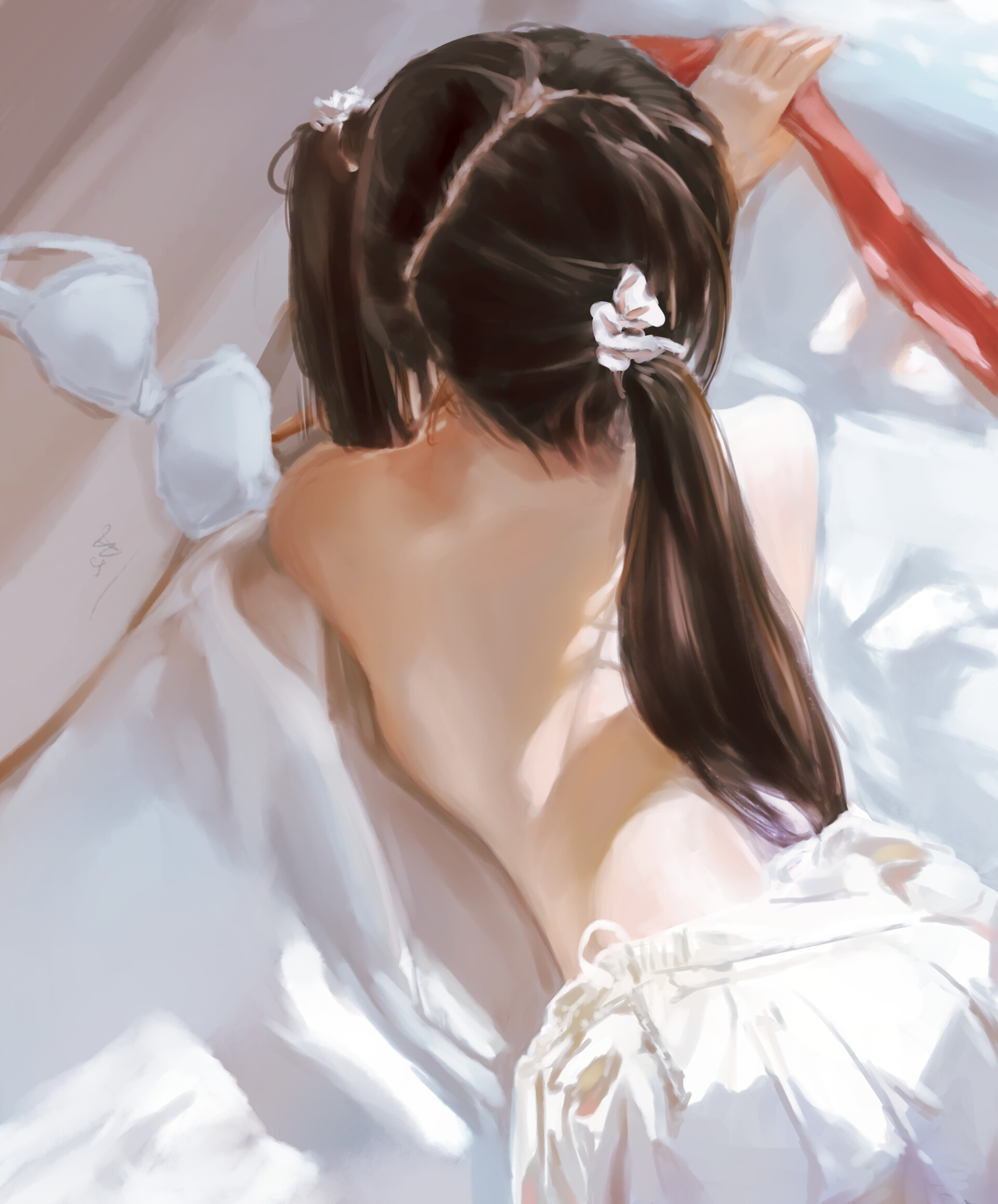 ArtStation - Double ponytail girl