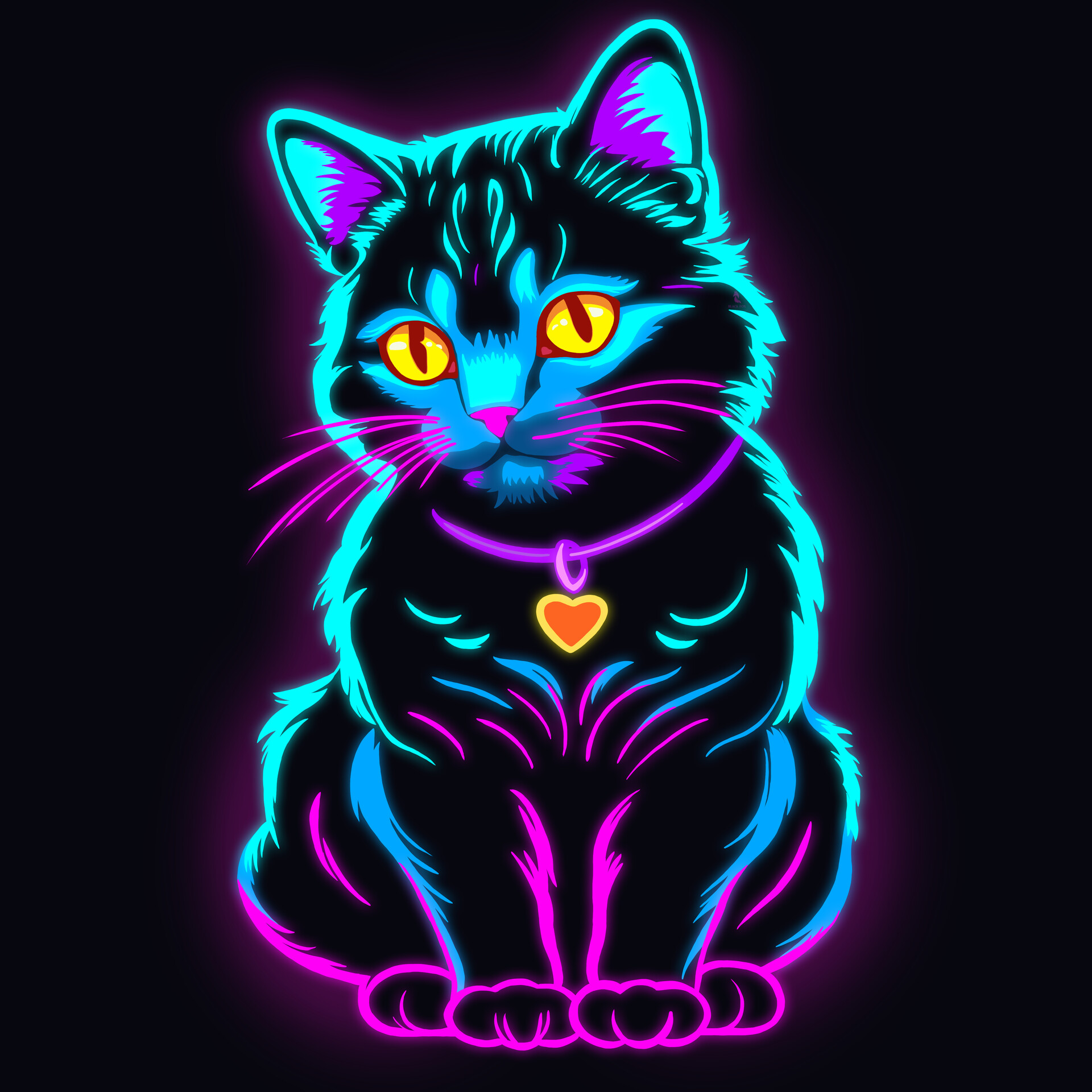 ArtStation - Neon kitty