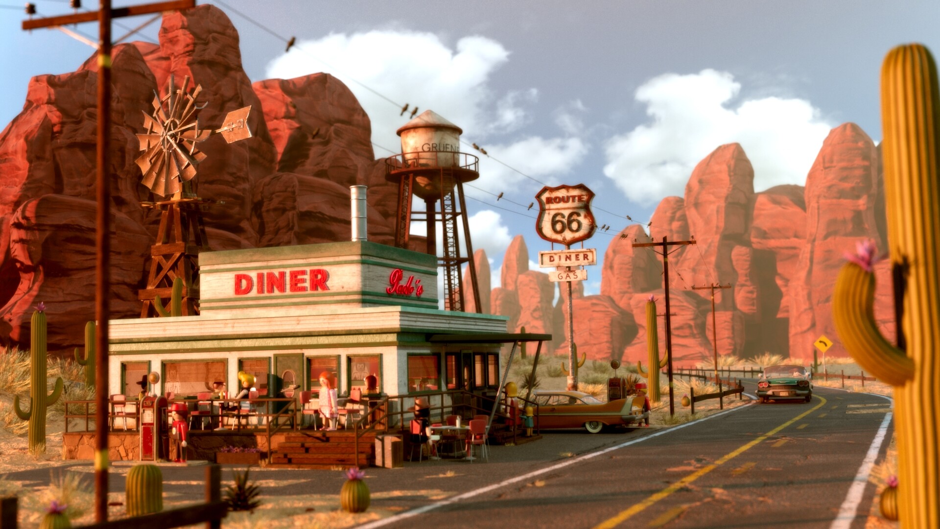 ArtStation - PAOLO´S ROAD DINER