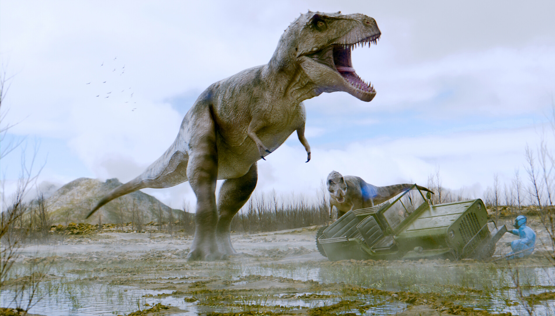ArtStation - T Rex Chase Scene